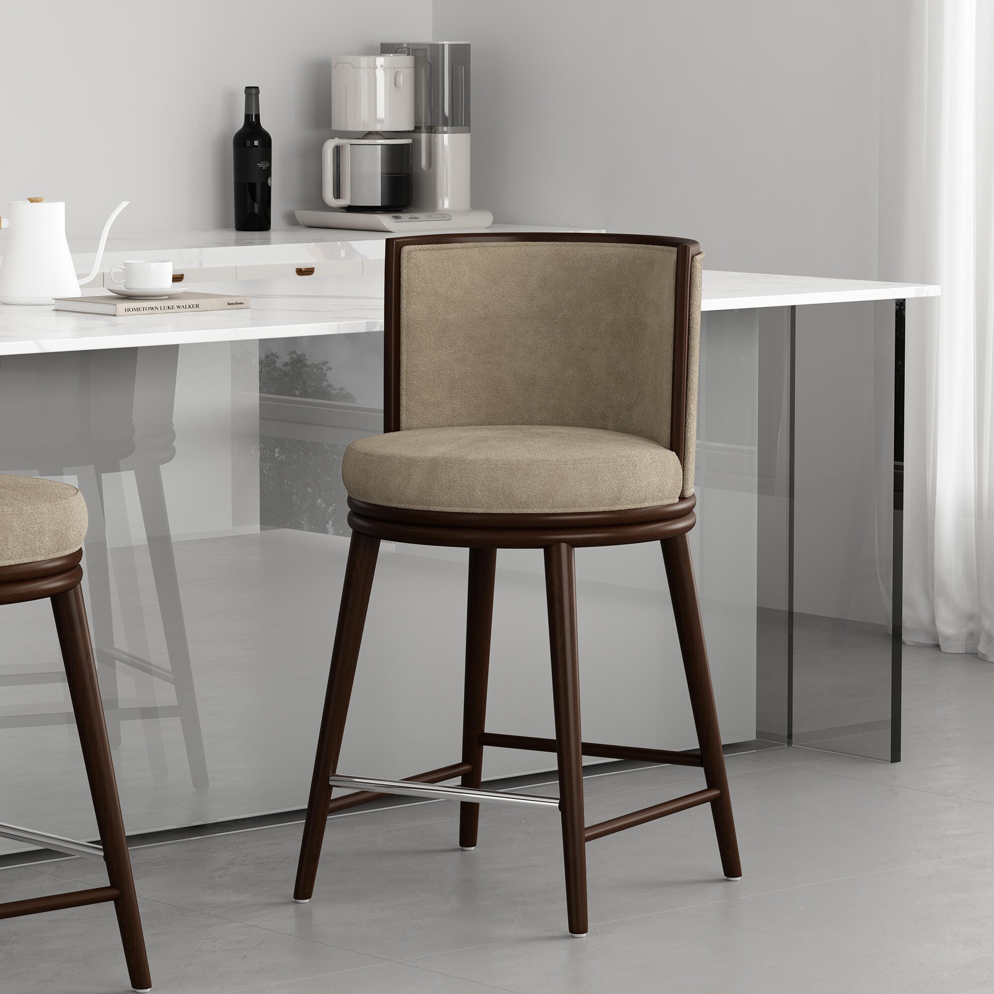 Click here for Manhattan Comfort Evalyn Counter Height Bar Stool... prices