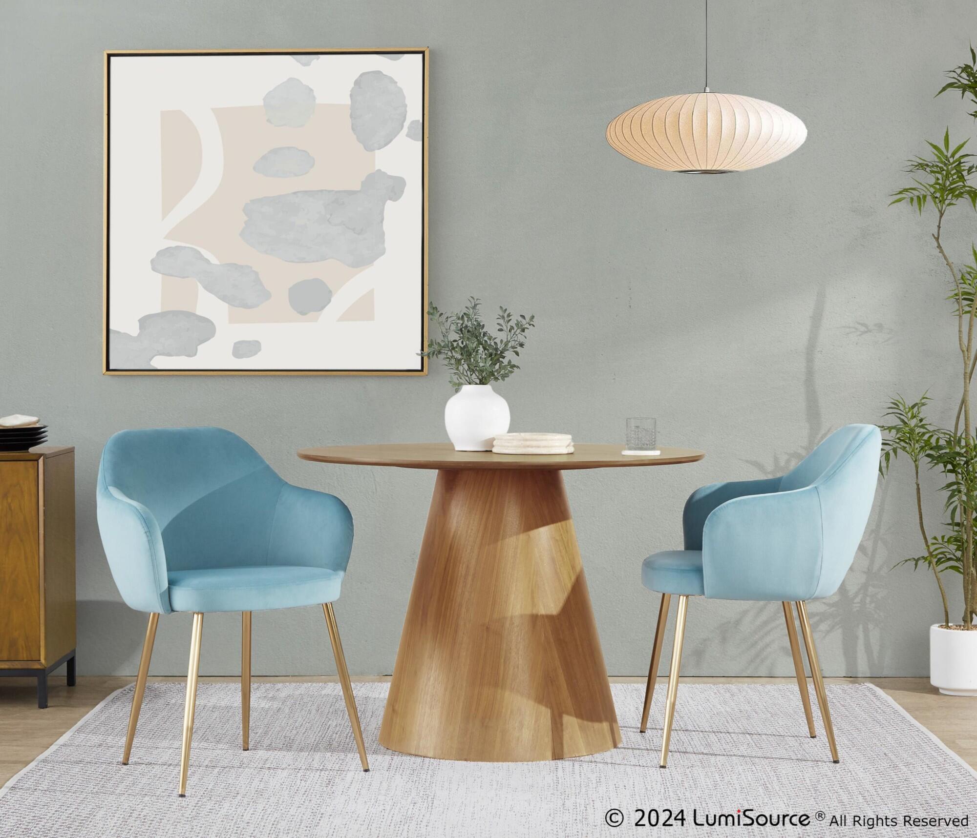 Click here for LumiSource Buena Dining Chair (Set of 2)  Gold/Lig... prices