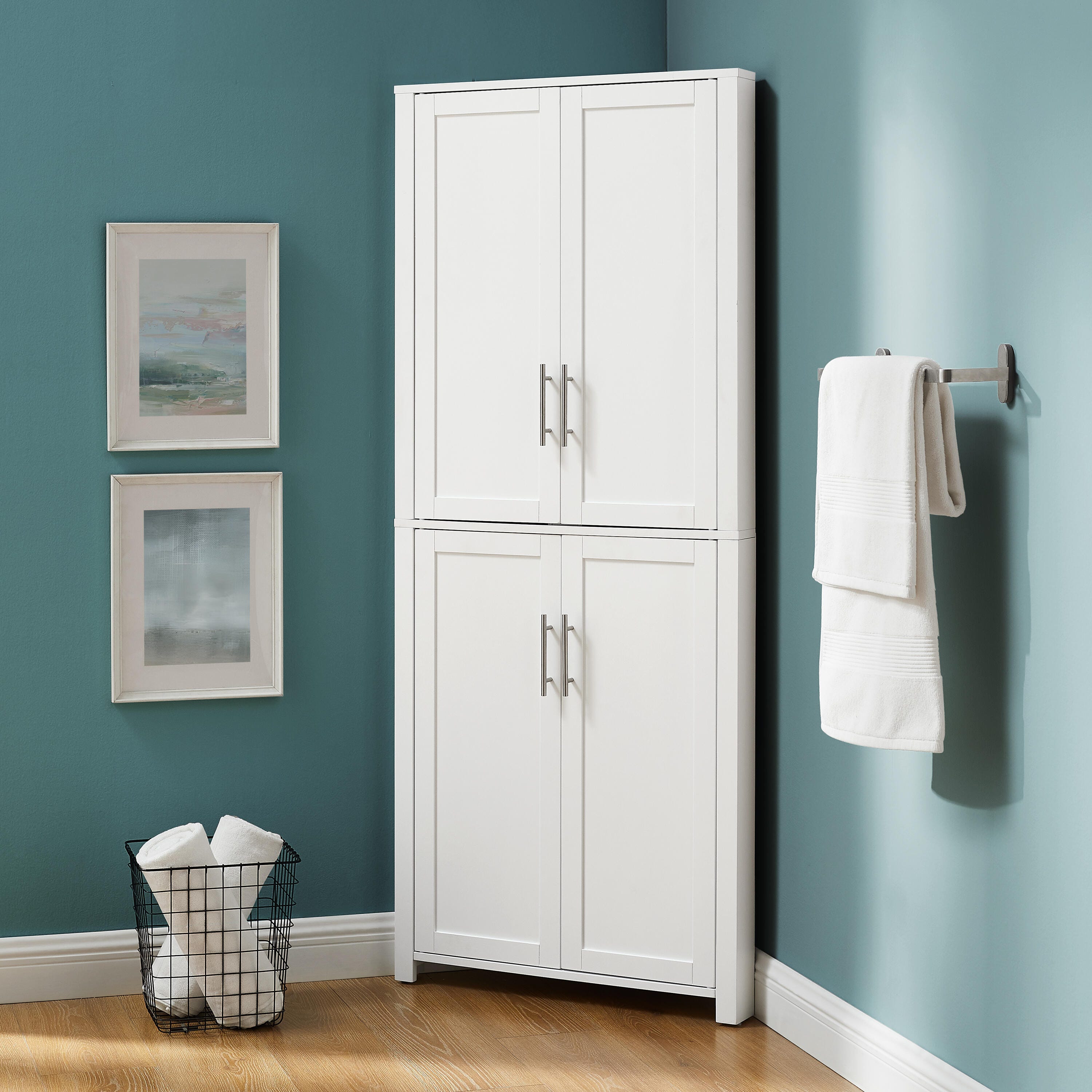 Click here for Crosley Furniture Savannah Corner Pantry  White prices
