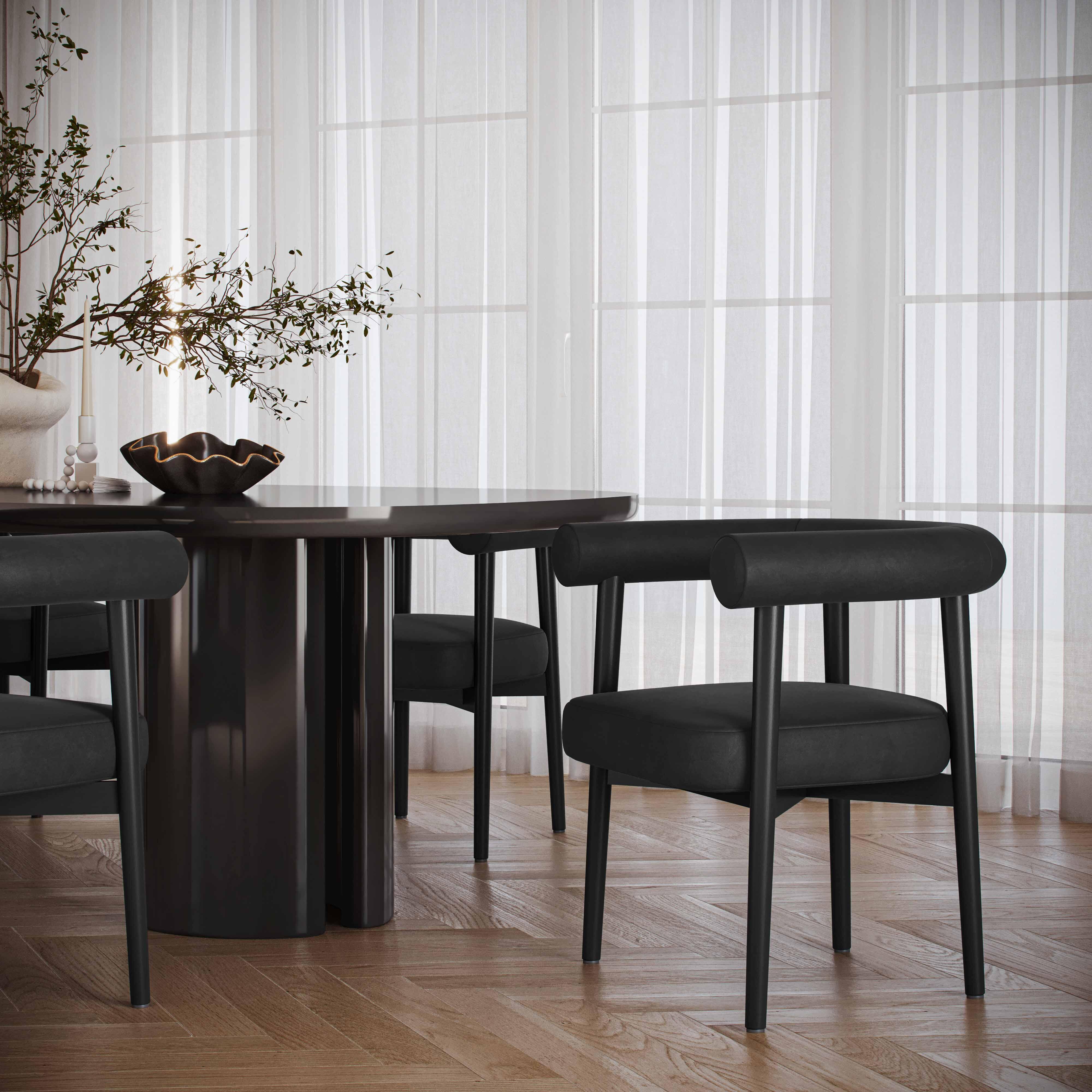 Click here for TOV Furniture Spara Dining Chair  Black prices