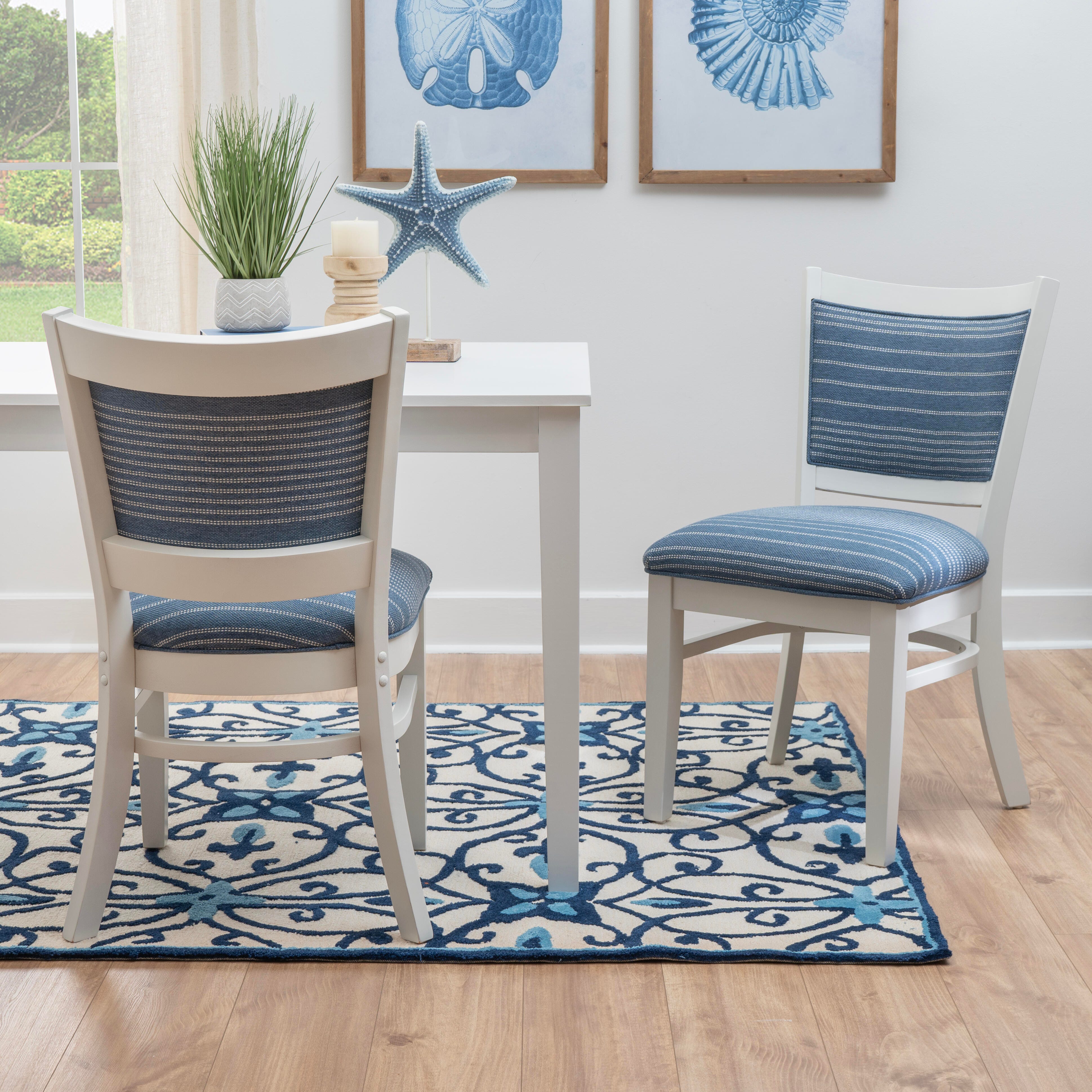 Click here for Linon Lanney Side Chair (Set of 2)  Blue prices