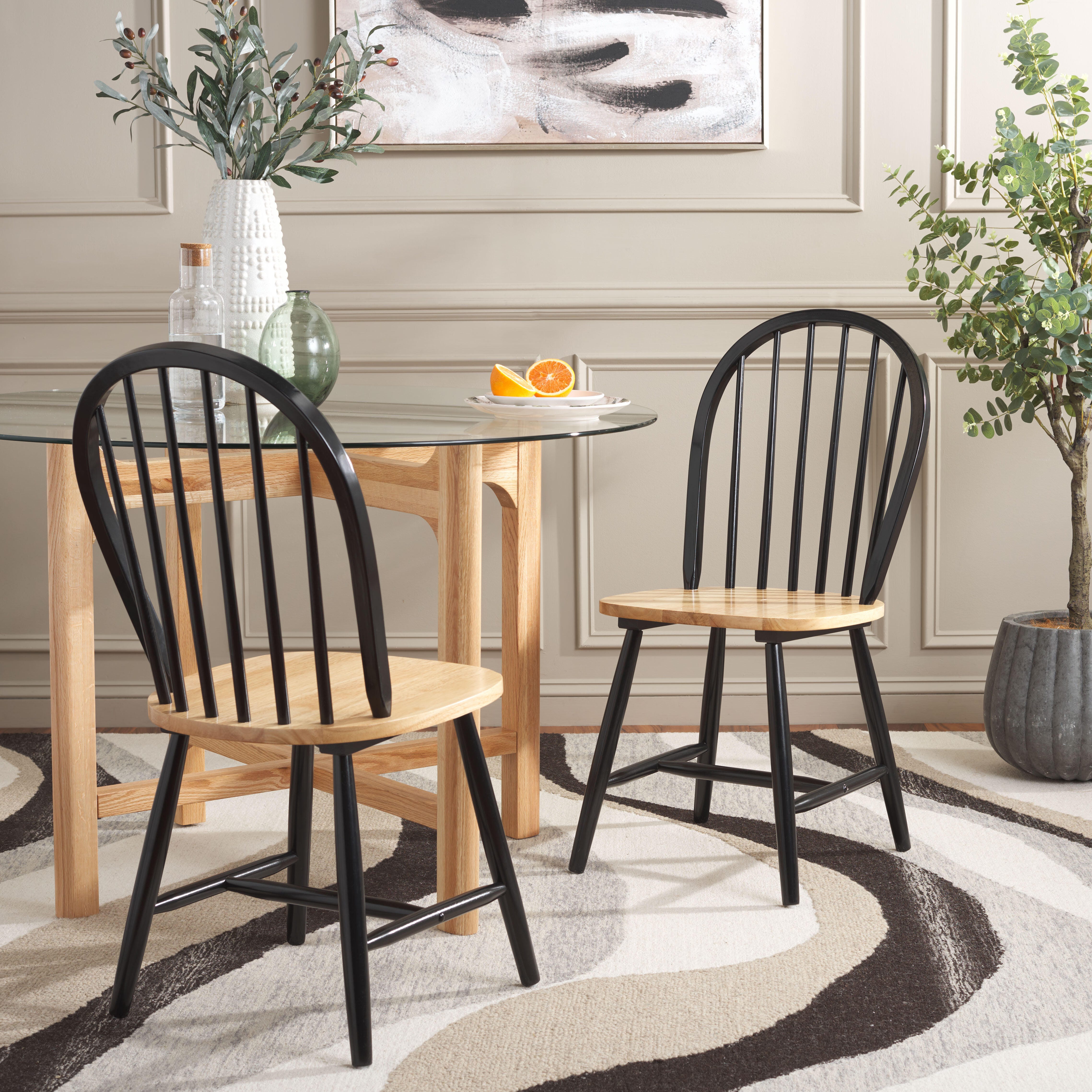 Click here for Safavieh Camden Dining Chair (Set of 2)  Natural/B... prices