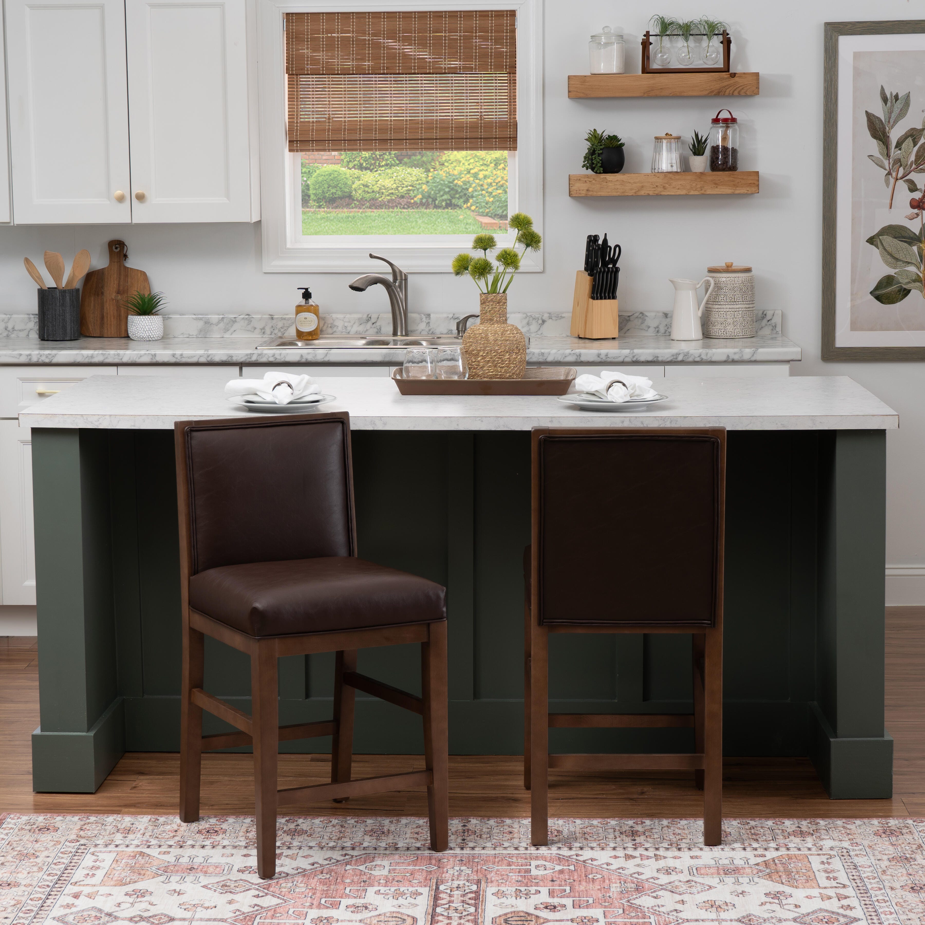 Click here for Linon Bobbi Counter Height Bar Stool (Set of 2)  B... prices