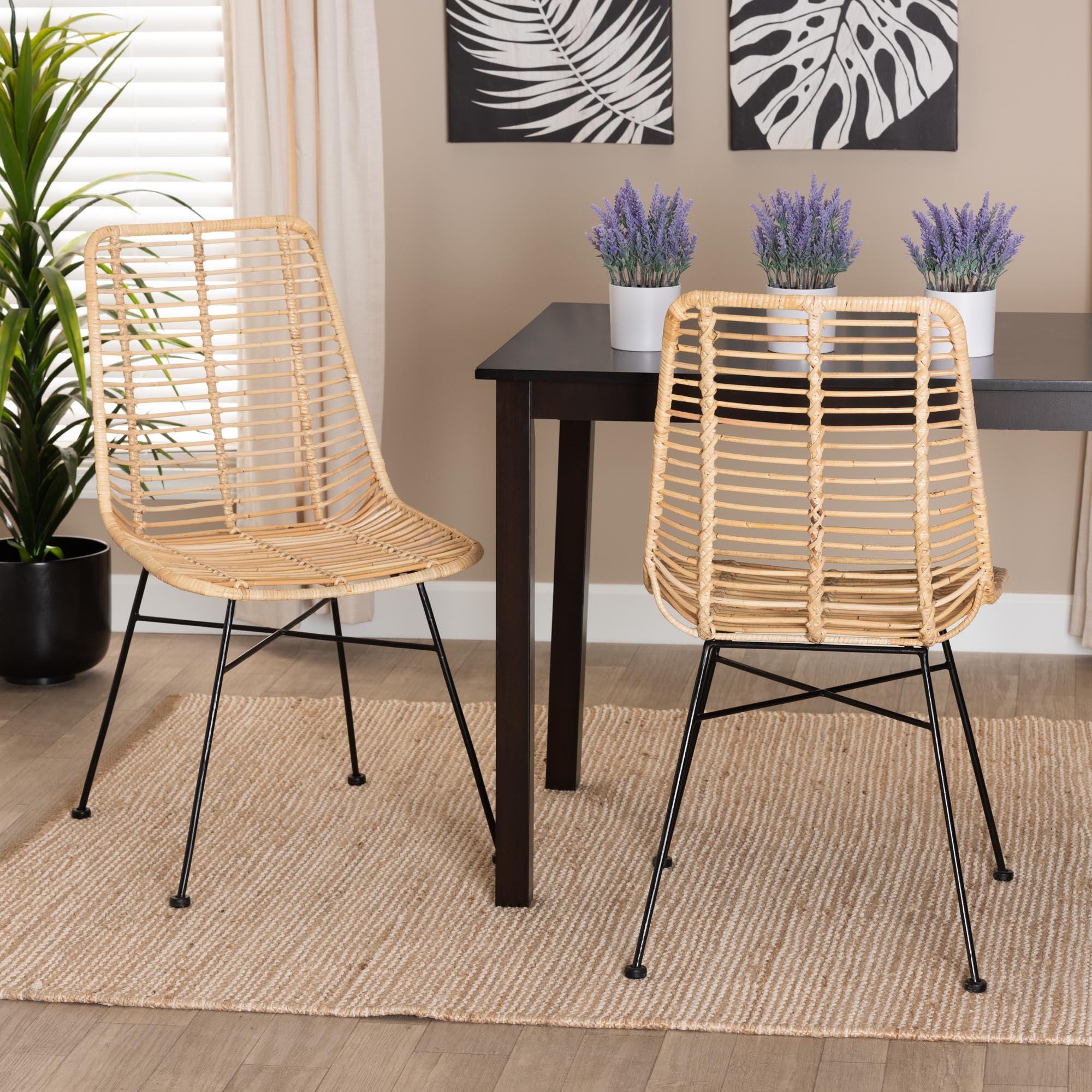 Click here for Bali & Pari Manhattan Dining Chair (Set of 2)  Nat... prices