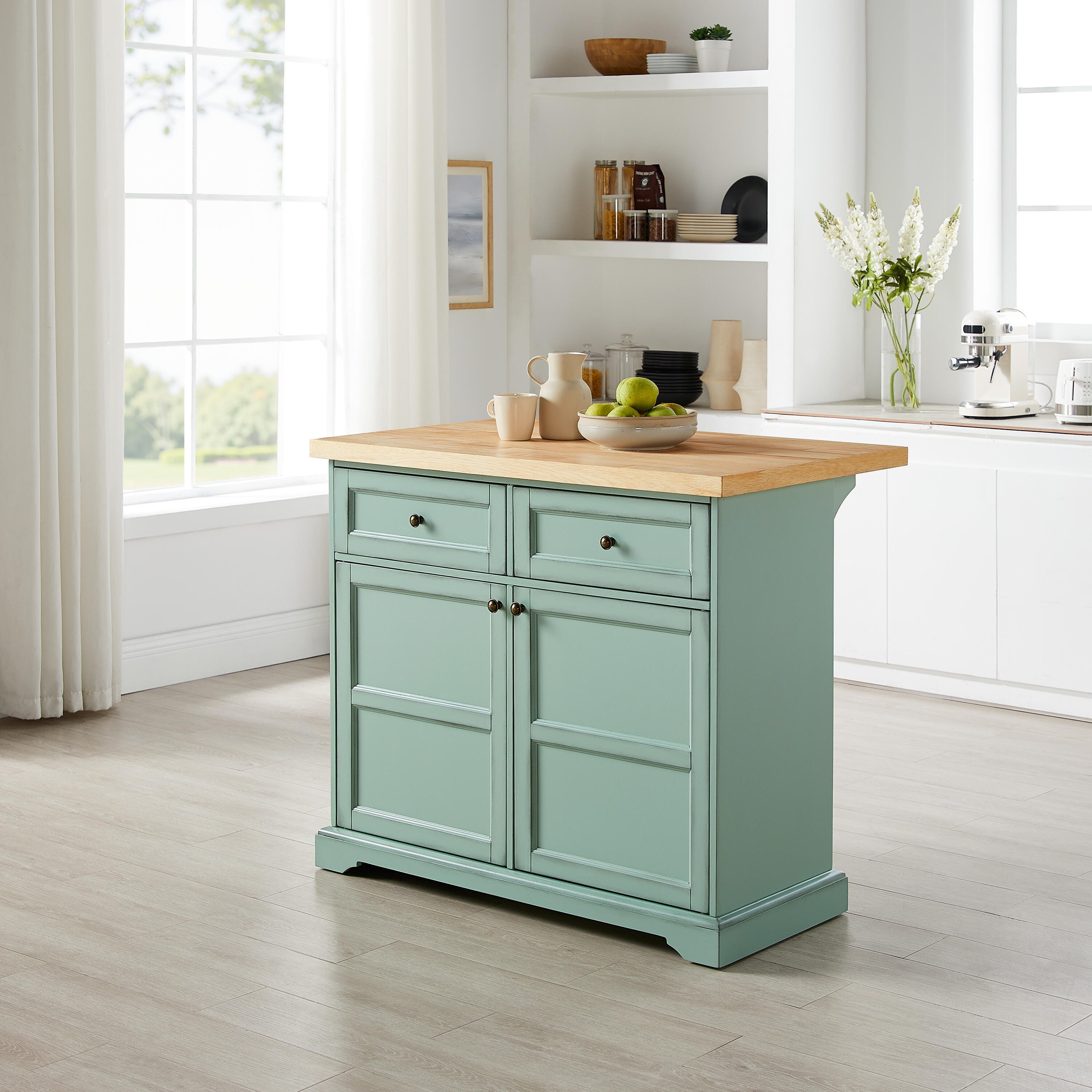 Click here for Crosley Furniture Holbrook Kitchen Island  Seafoam... prices