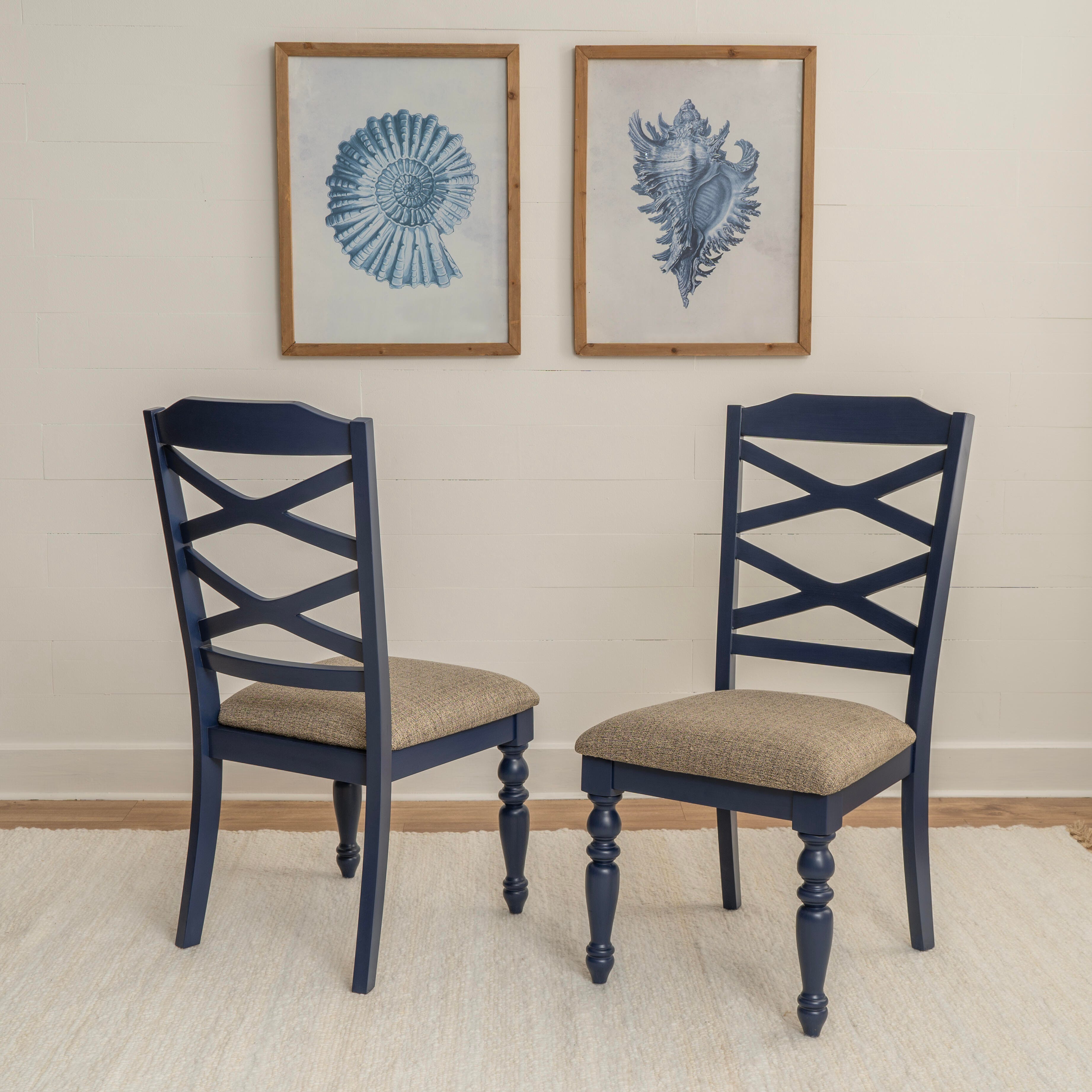 Click here for Linon Dining Chair (Set of 2)  Navy prices
