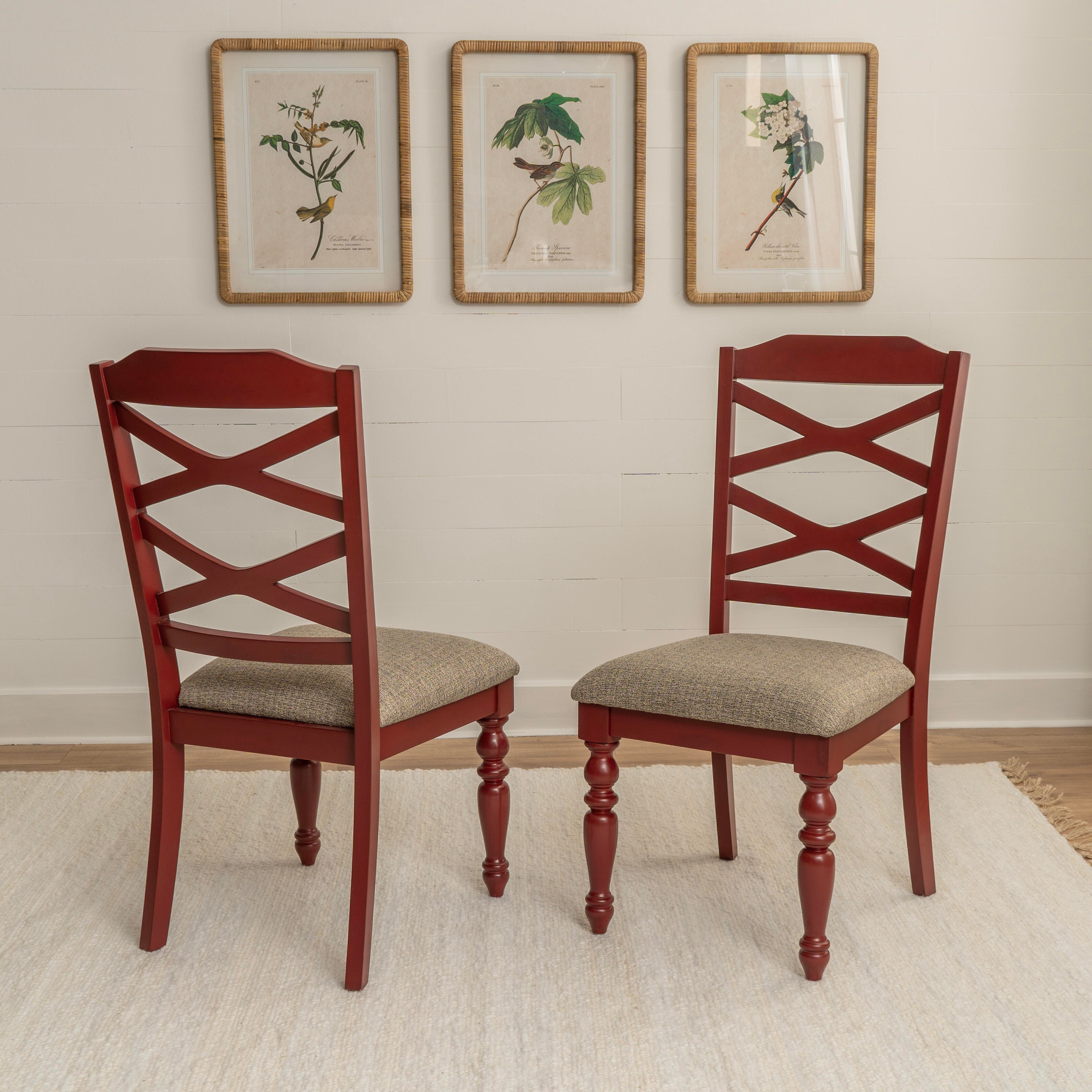 Click here for Linon Dining Chair (Set of 2)  Red prices