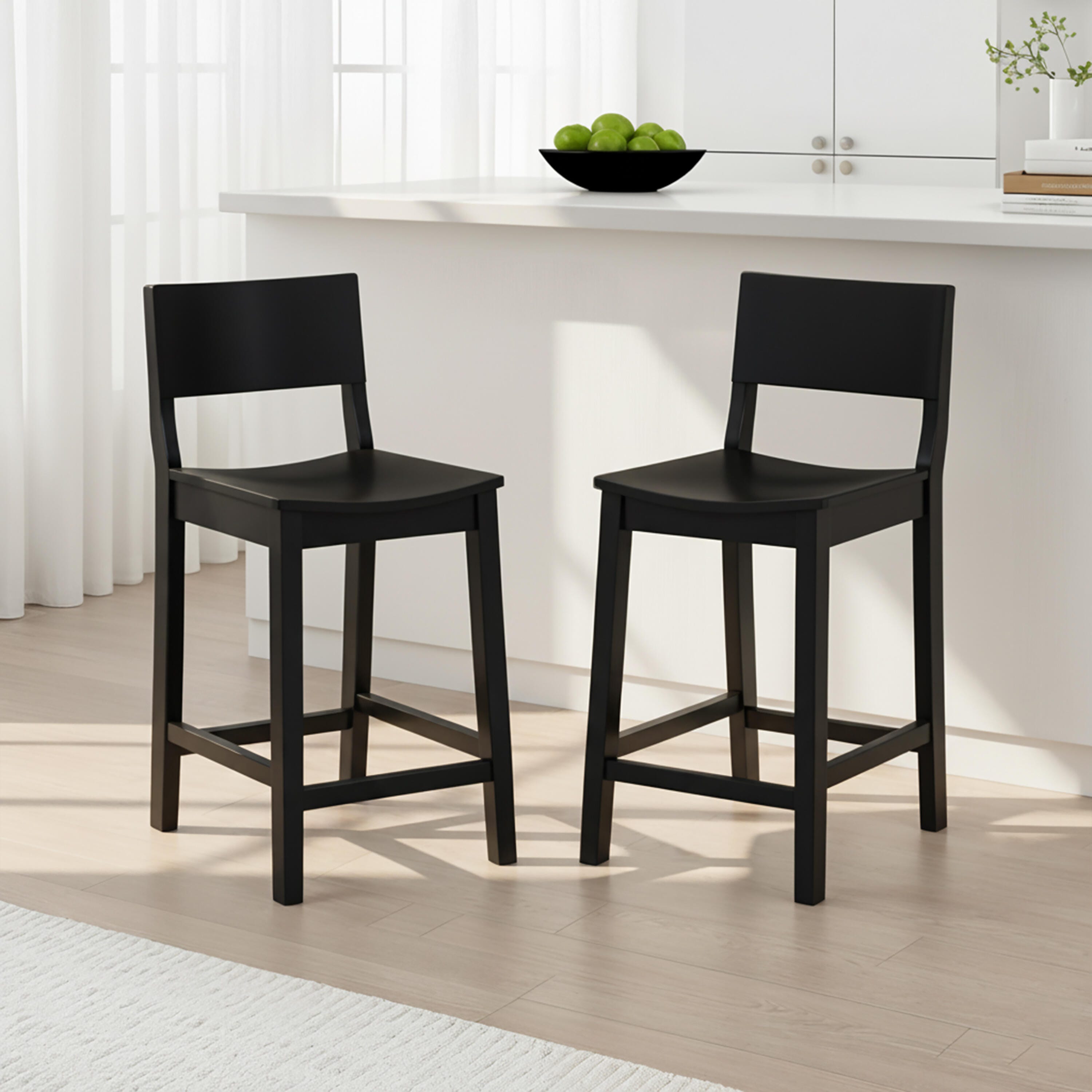 Click here for Linon Sera Counter Height Bar Stool (Set of 2)  Bl... prices