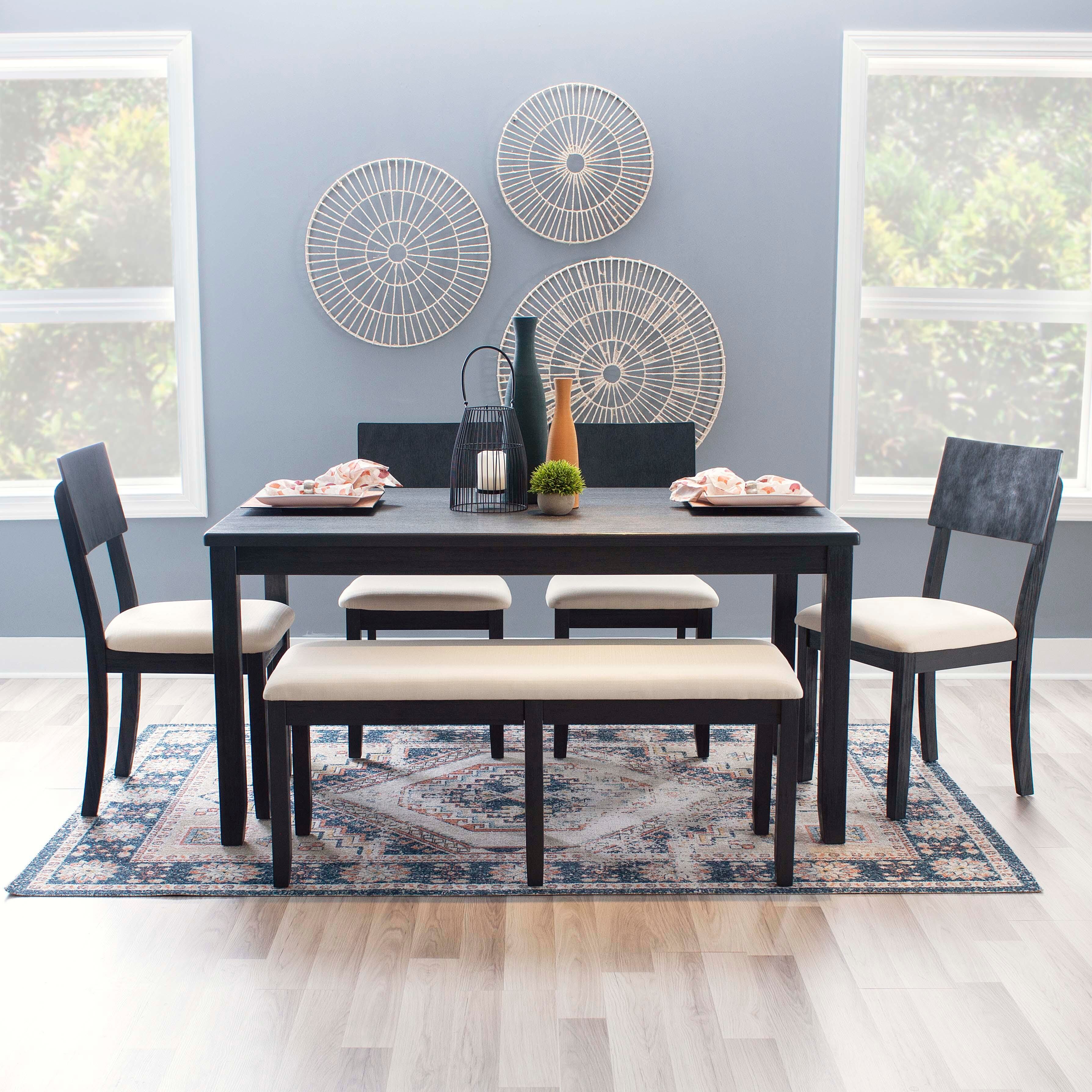 Click here for Linon Jocey Dining Table and 4 Chairs and Bench Se... prices
