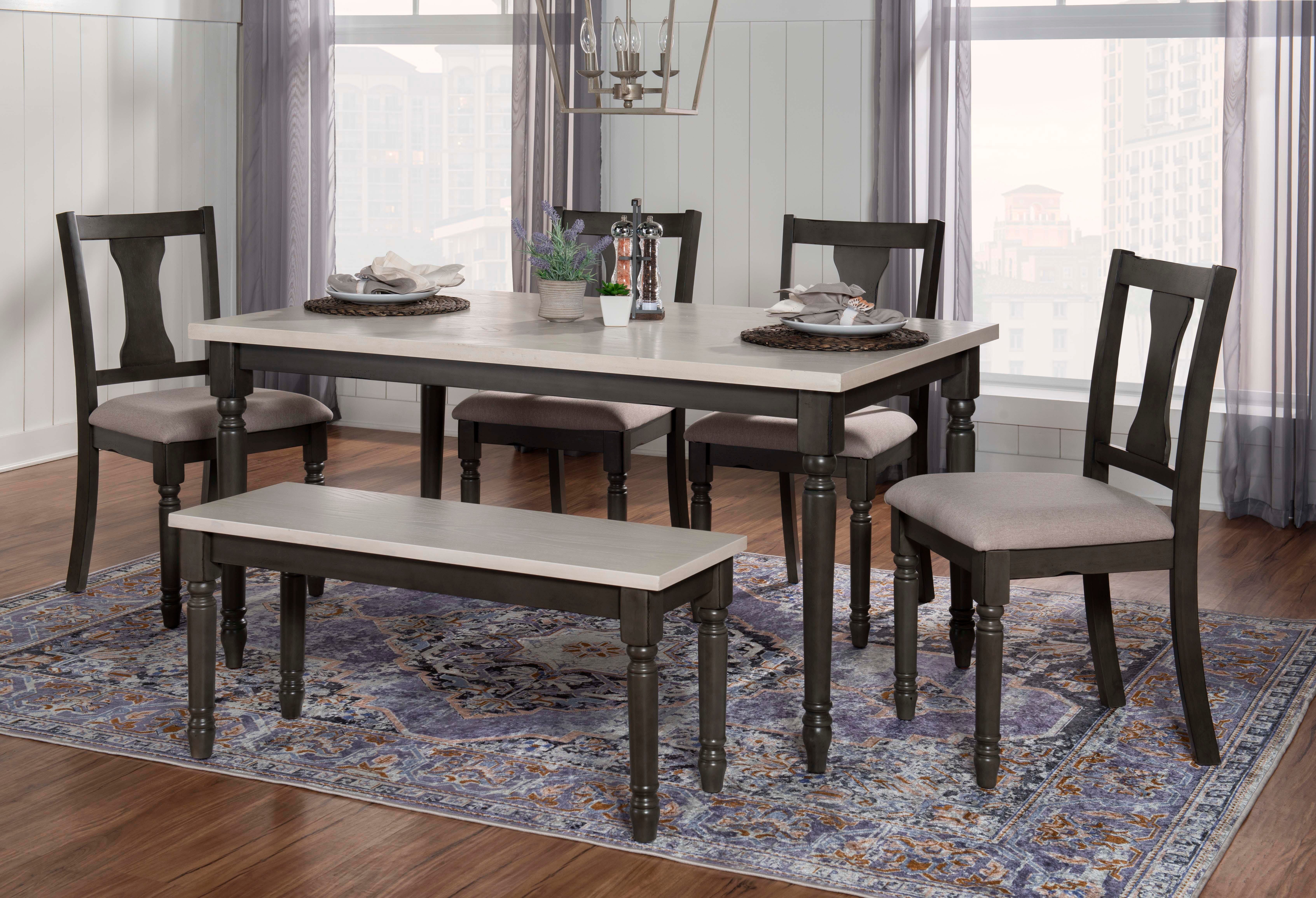 Click here for Linon Wesley Dining Table and 5 Chairs Set  Gray prices