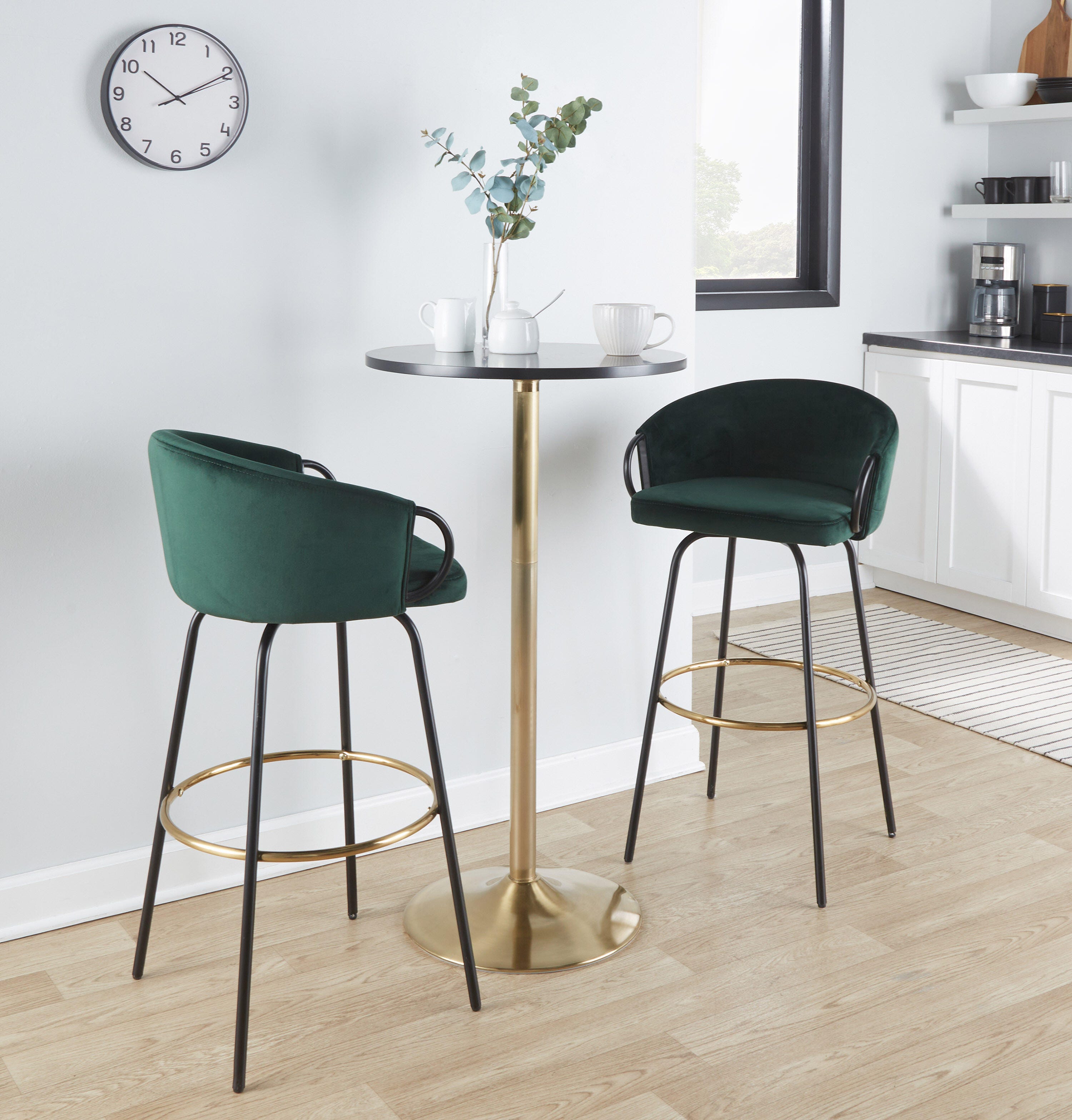 Click here for LumiSource Claire Barstool (Set of 2)  Green prices