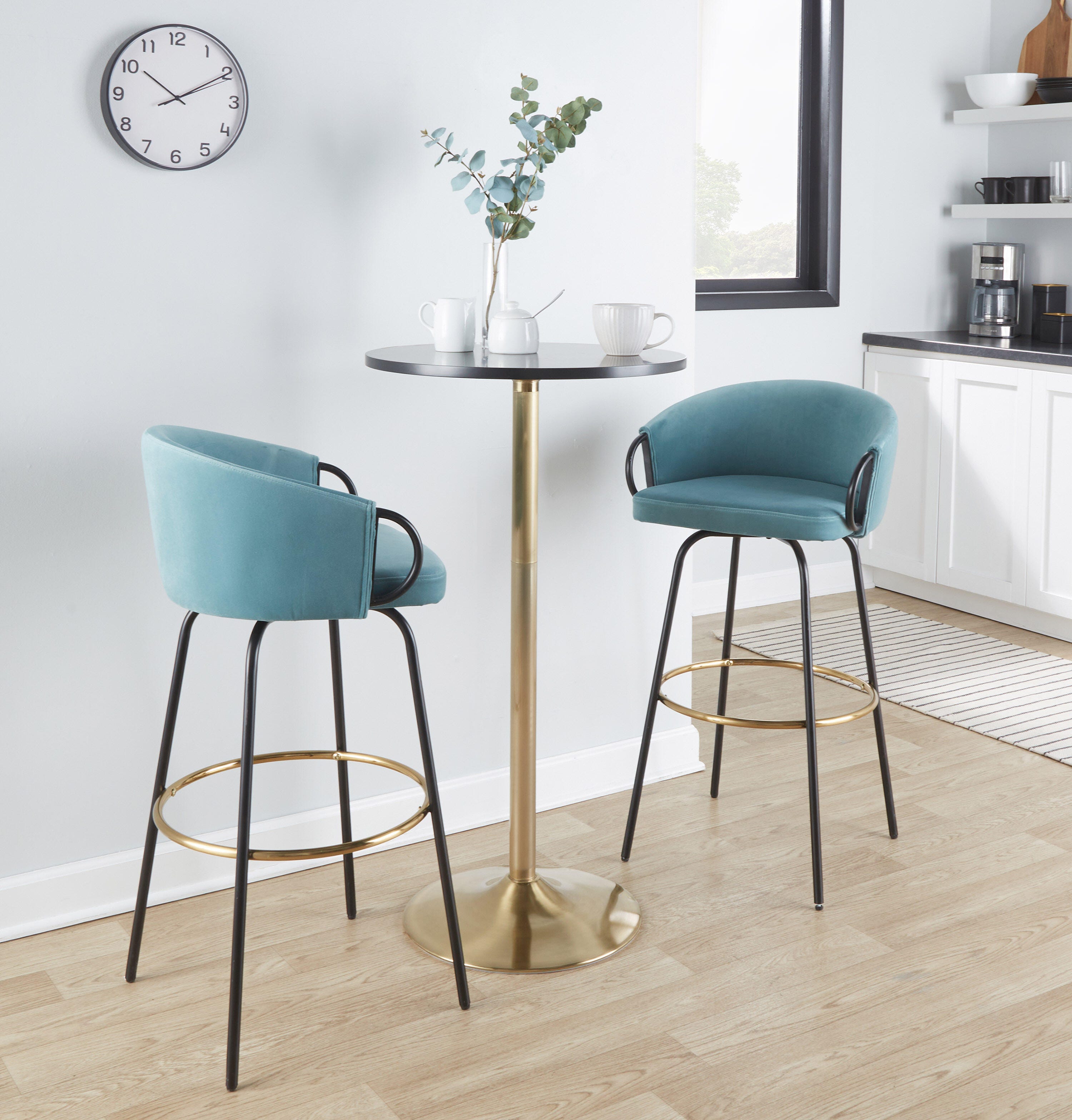 Click here for LumiSource Claire Barstool (Set of 2)  Blue prices
