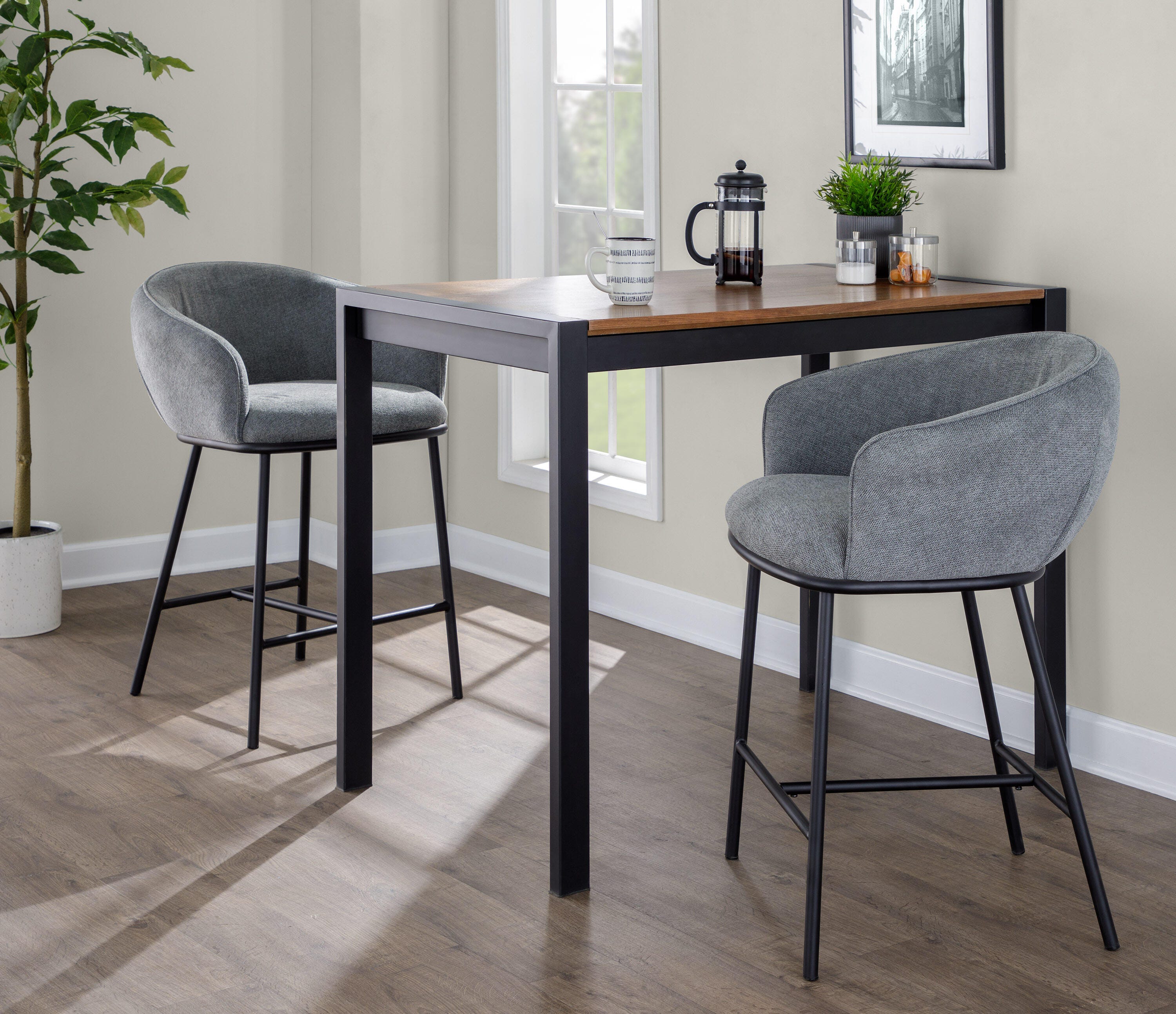 Click here for LumiSource Ashland Counter Stool (Set of 2)  Gray prices