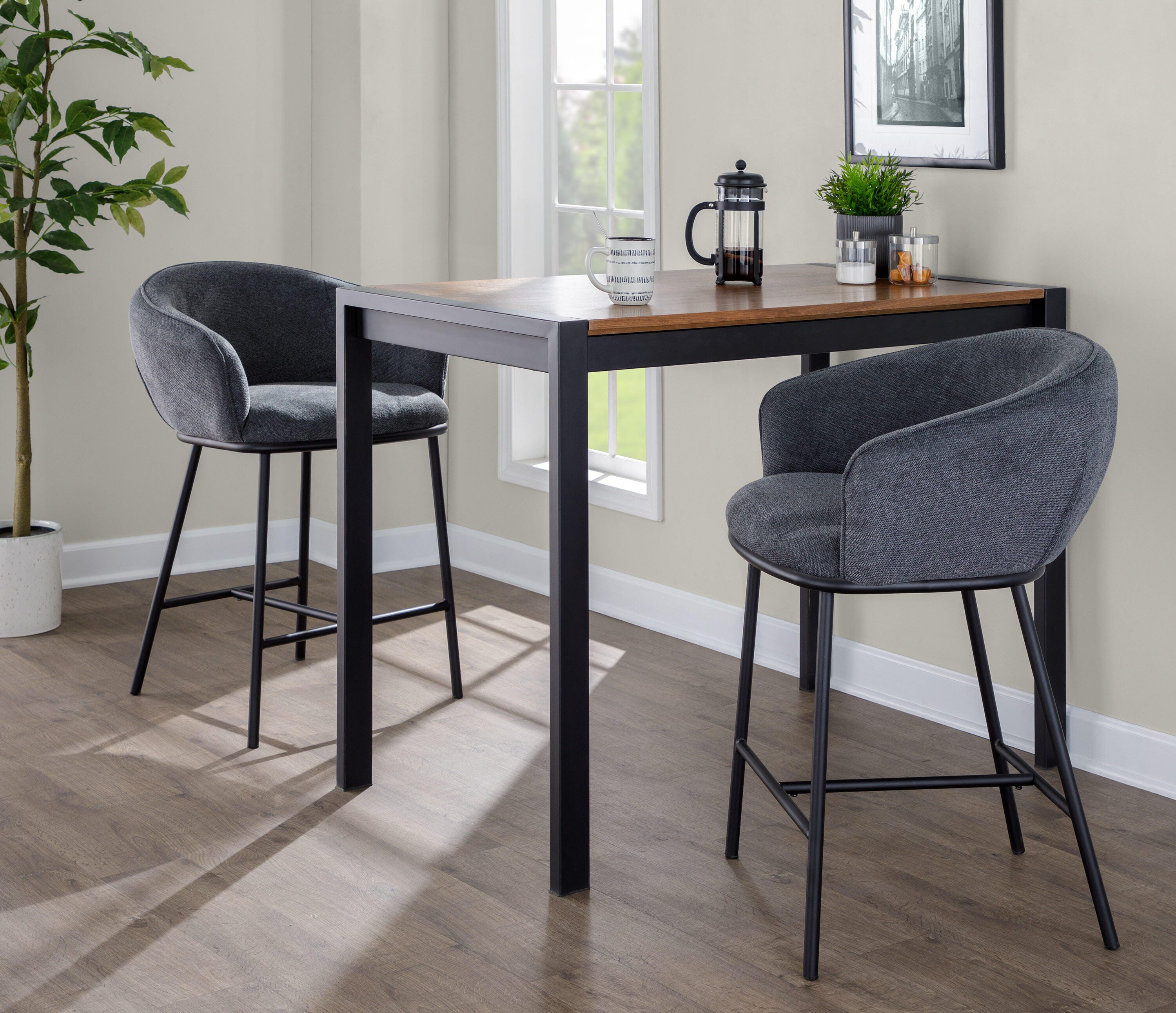 Click here for LumiSource Ashland Counter Stool (Set of 2)  Charc... prices