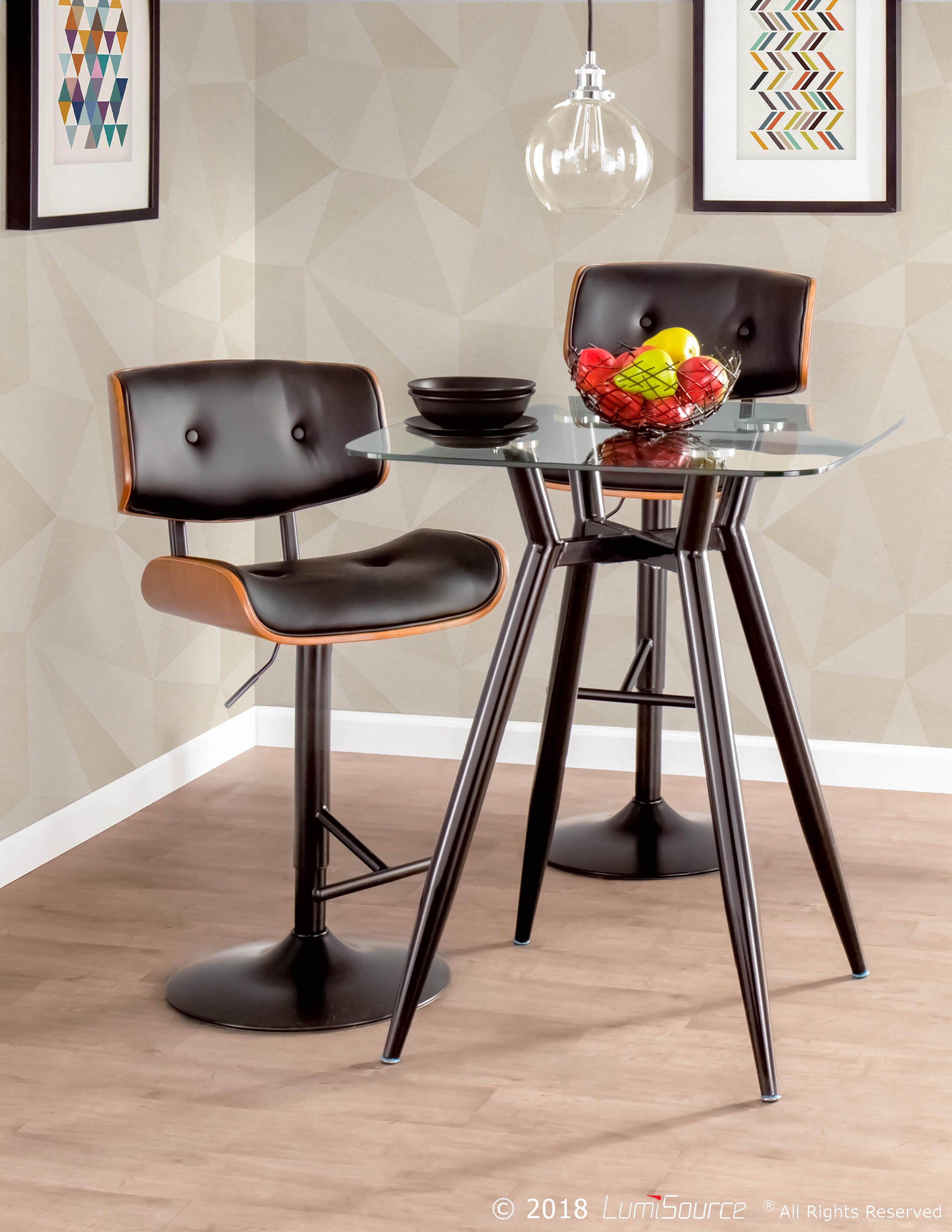 Click here for Lombardi Adjustable Height Bar Stool    Black prices