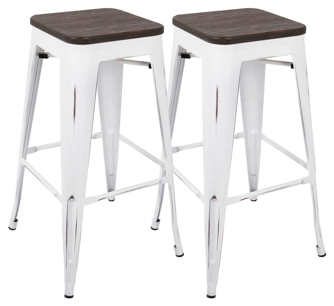 Click here for Oregon Bar Height Bar Stool Set  White/Espresso prices