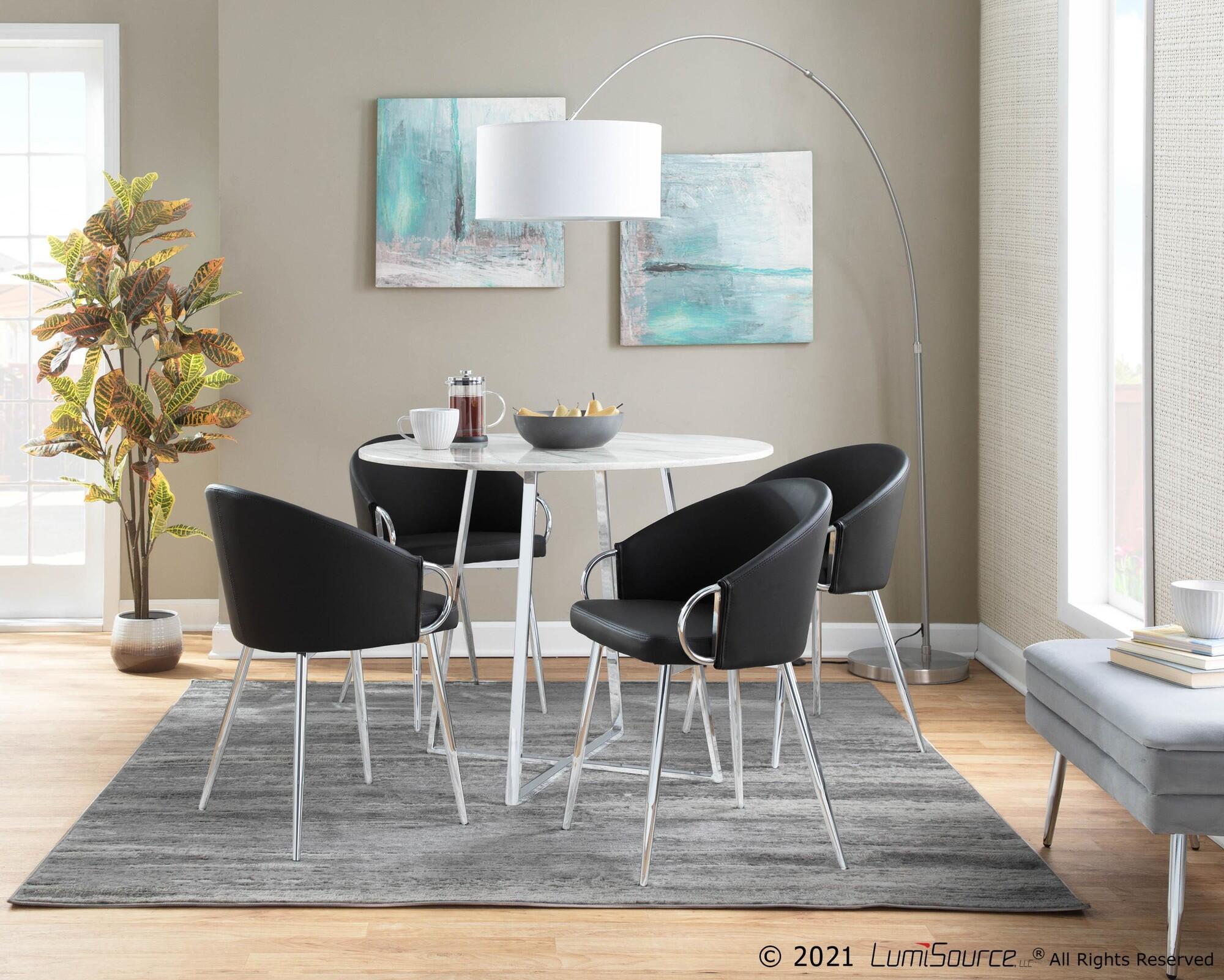 Click here for LumiSource Claire Chair (Set of 2)  Black/Silver prices