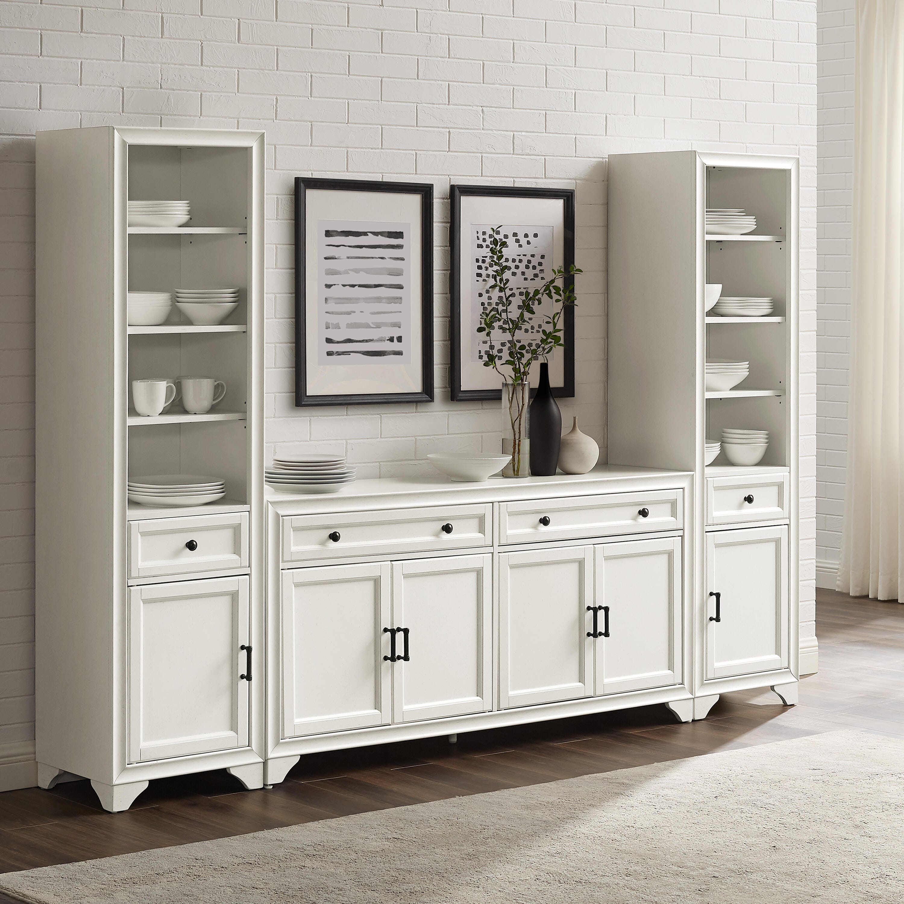 Click here for Crosley Furniture Tara Sideboard And Bookcase Set... prices