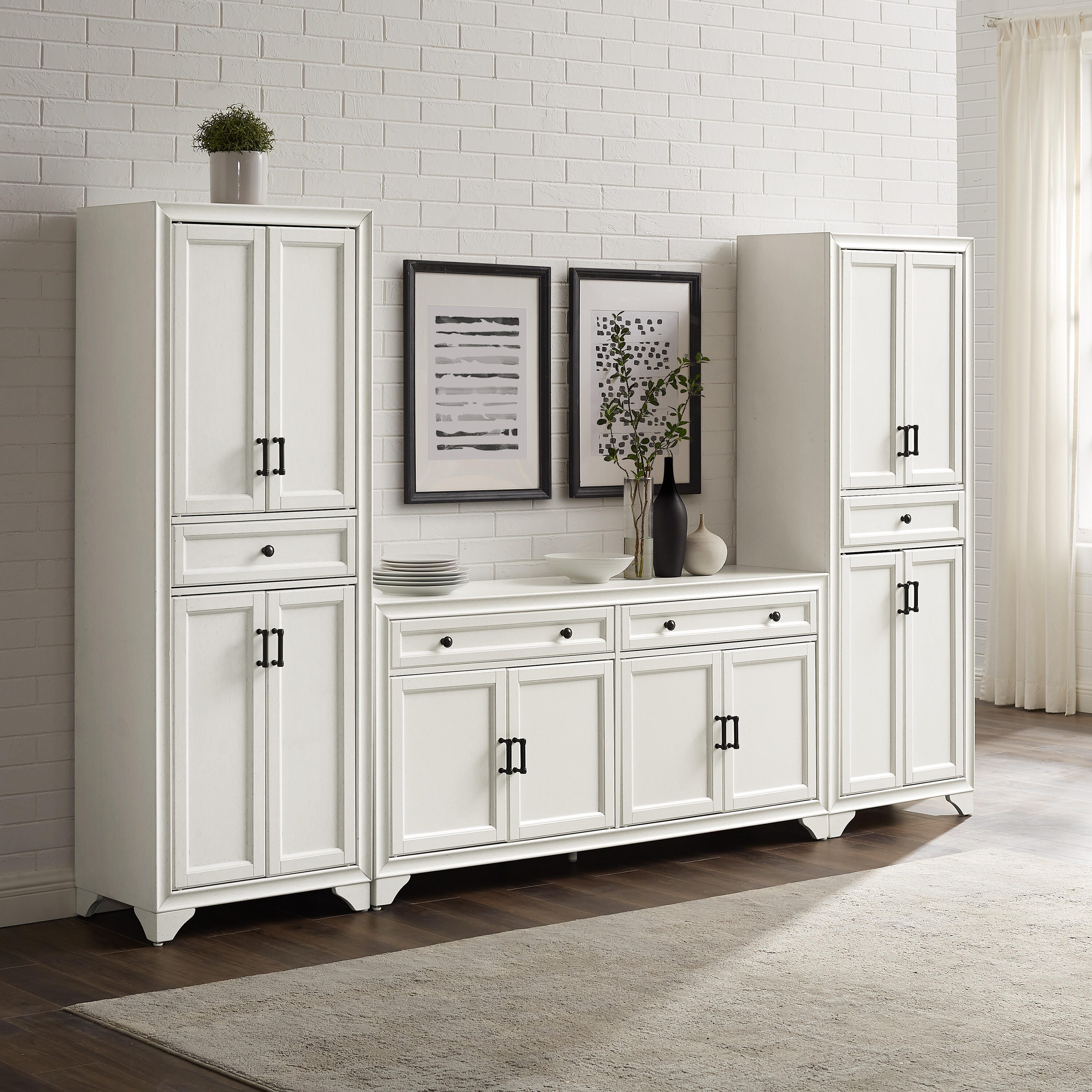Click here for Crosley Furniture Tara Sideboard And Pantry Set  D... prices
