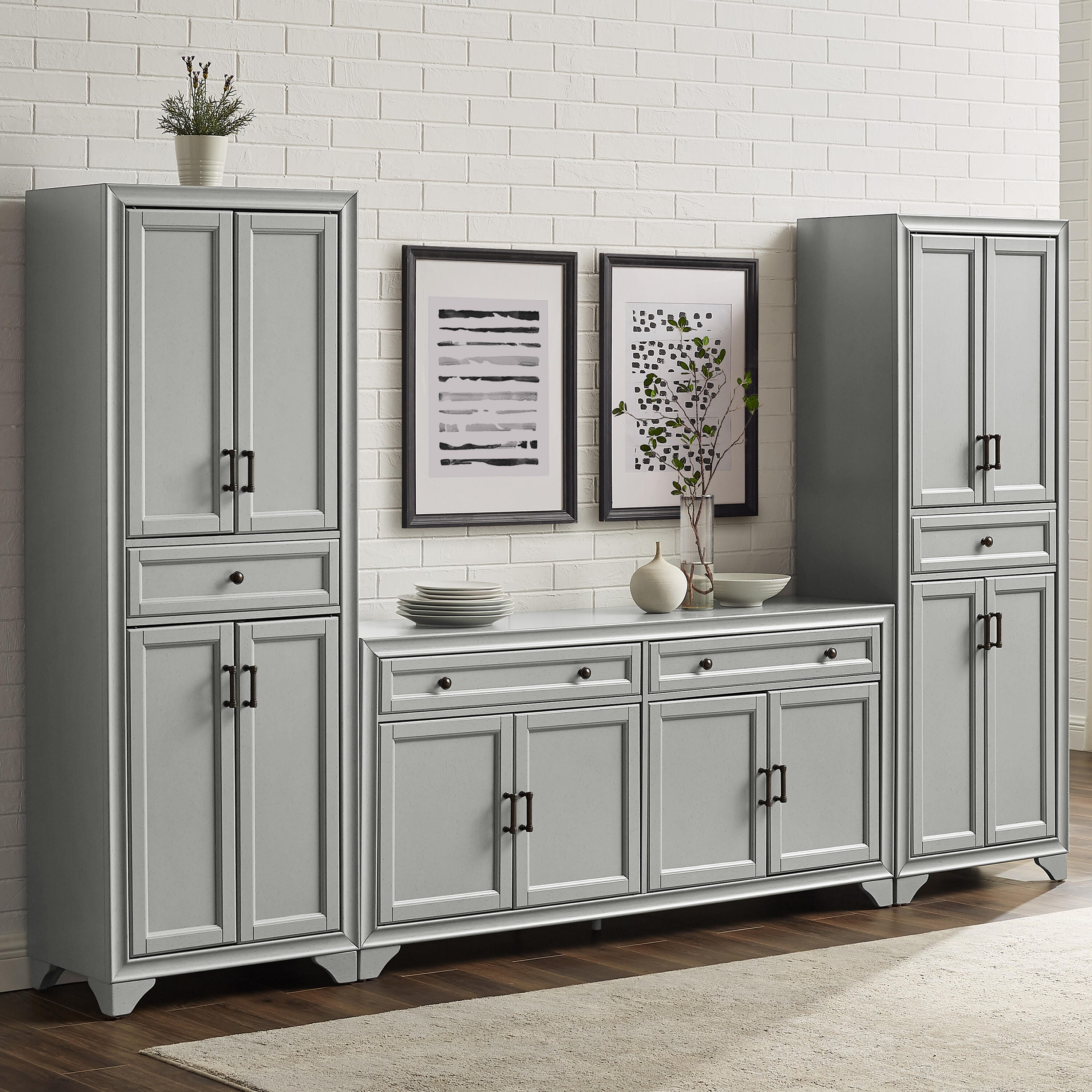 Click here for Crosley Furniture Tara Sideboard And Pantry Set  D... prices