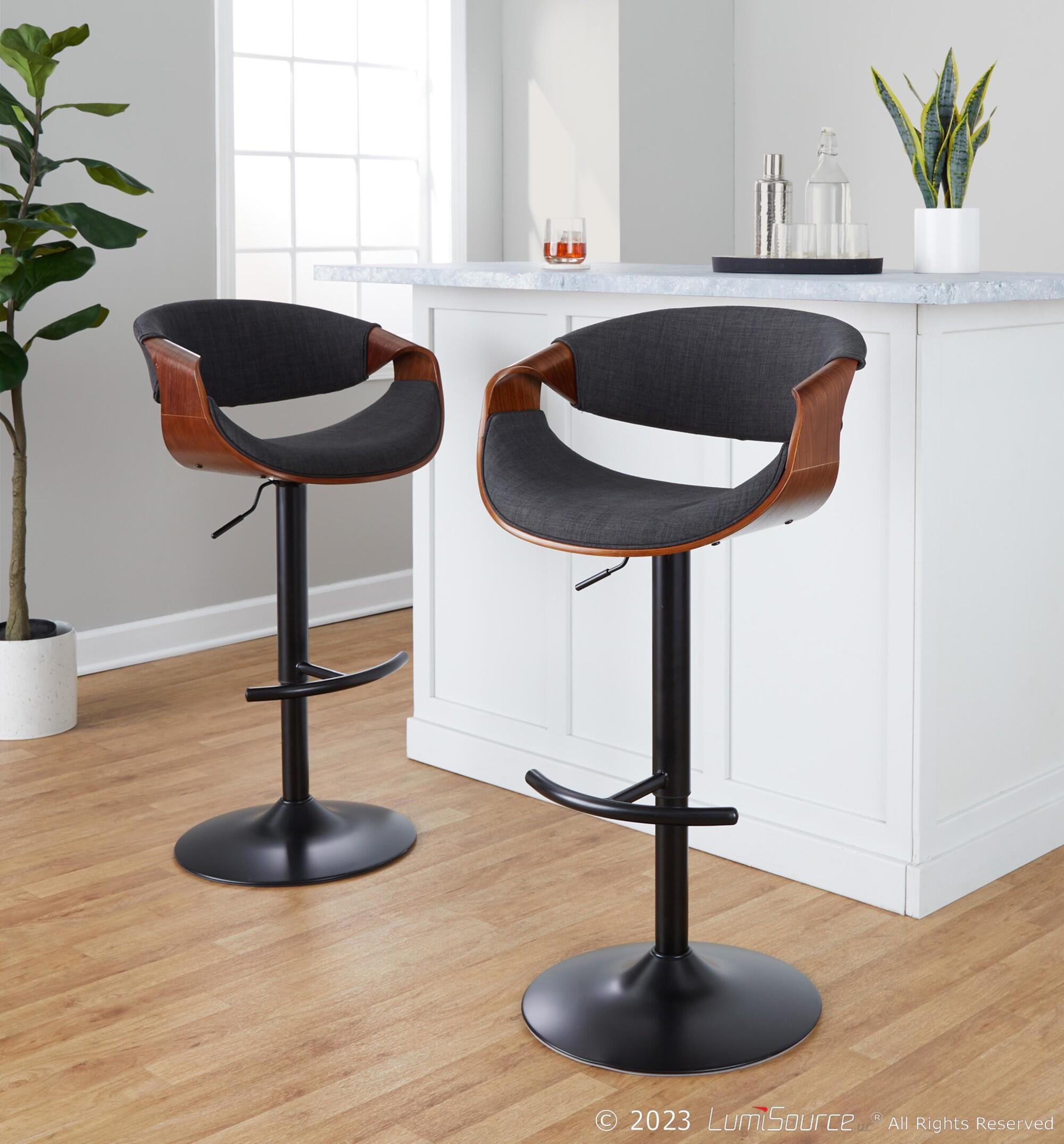Click here for LumiSource Curvo Adjustable Barstool (Set of 2)  C... prices