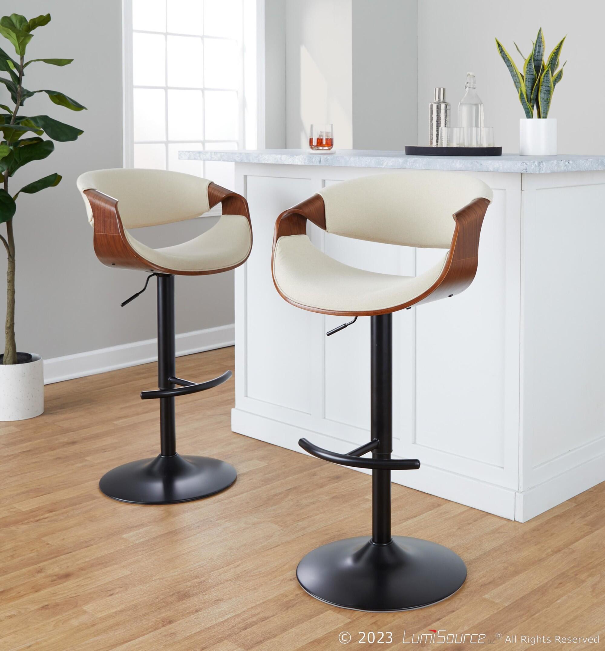Click here for LumiSource Curvo Adjustable Barstool (Set of 2)  C... prices