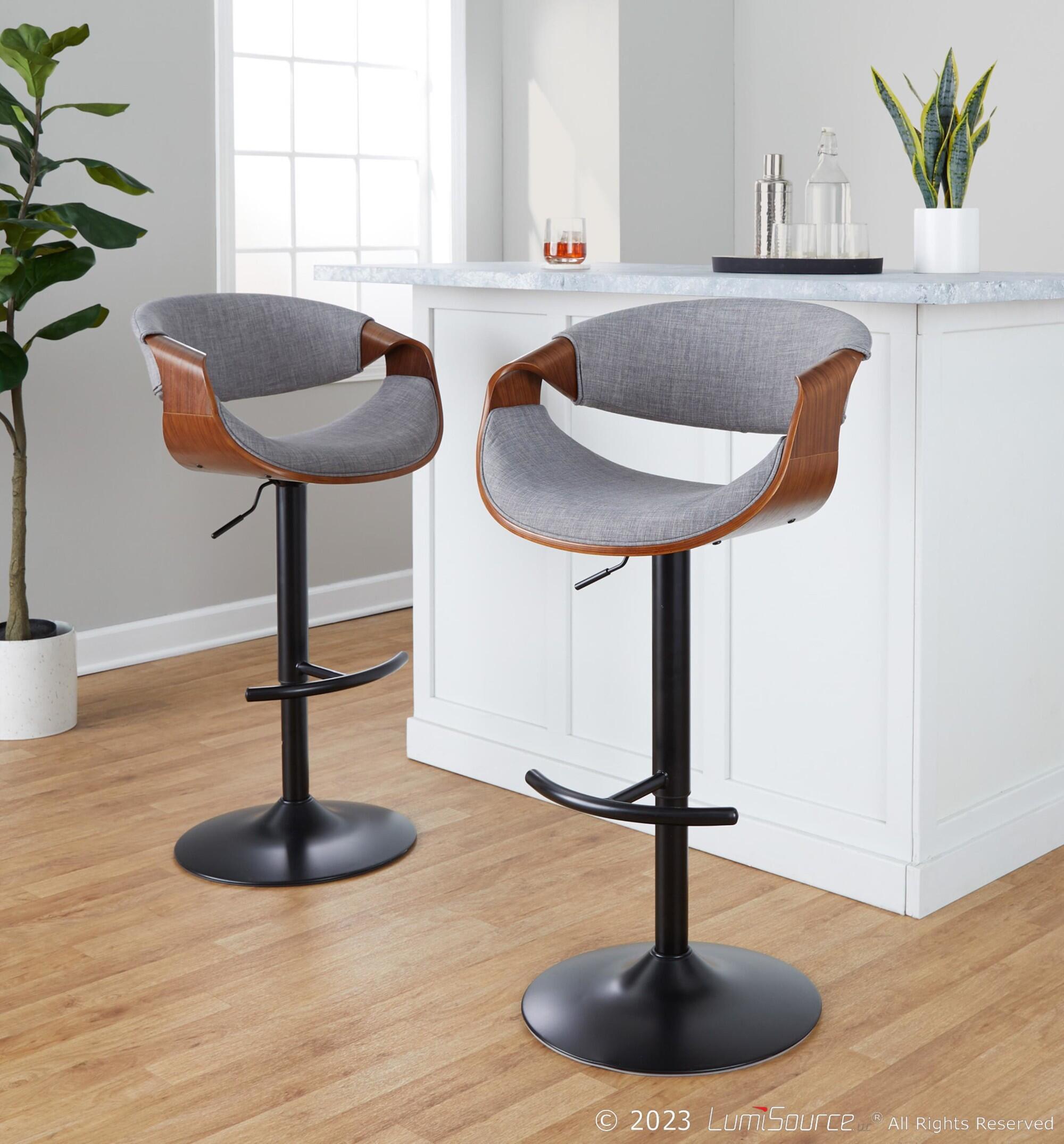 Click here for LumiSource Curvo Adjustable Barstool (Set of 2)  G... prices