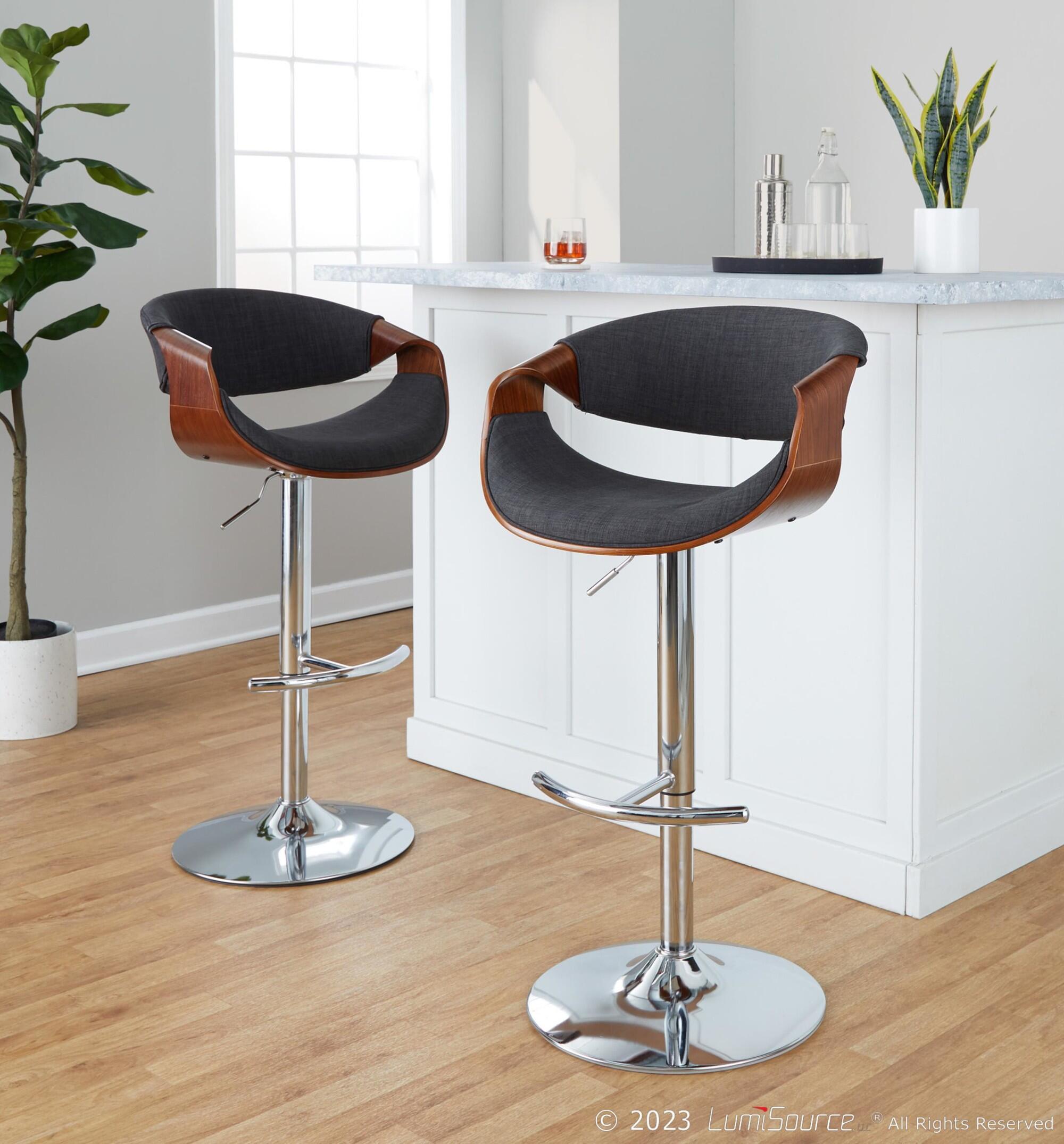 Click here for LumiSource Curvo Adjustable Barstool (Set of 2)  C... prices