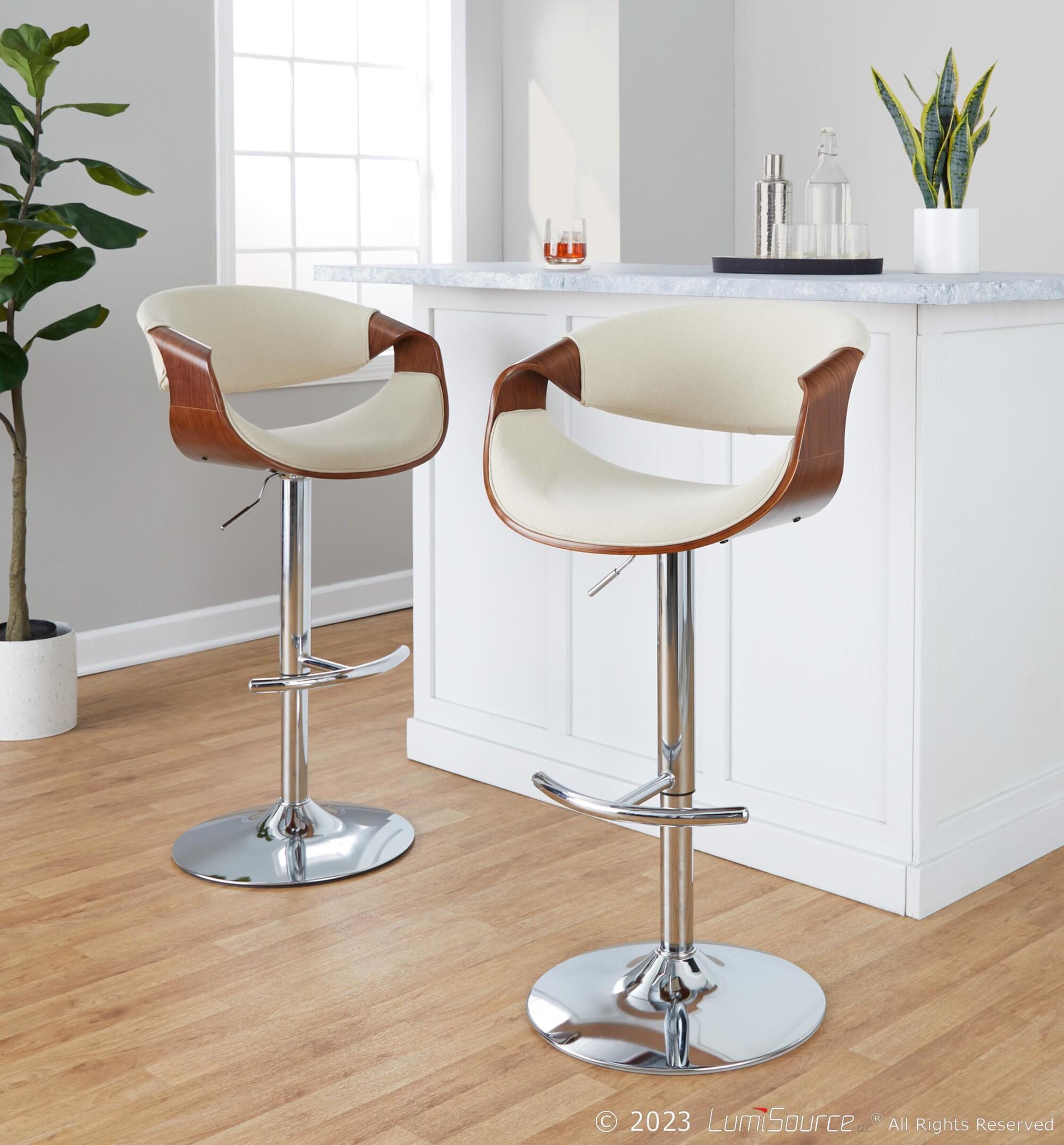 Click here for LumiSource Curvo Adjustable Barstool (Set of 2)  C... prices