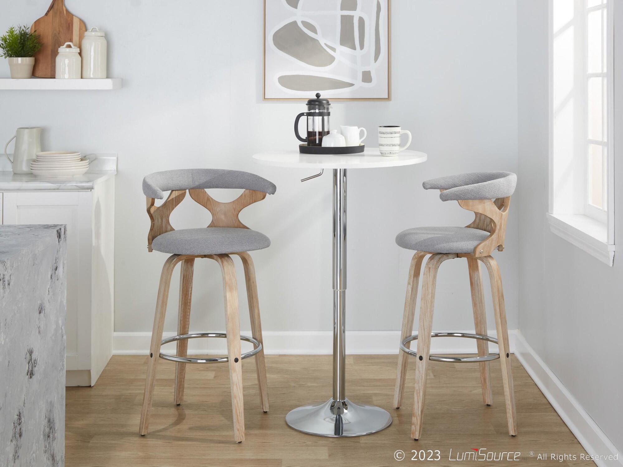 Click here for LumiSource Gardenia Barstool (Set of 2)  Gray prices