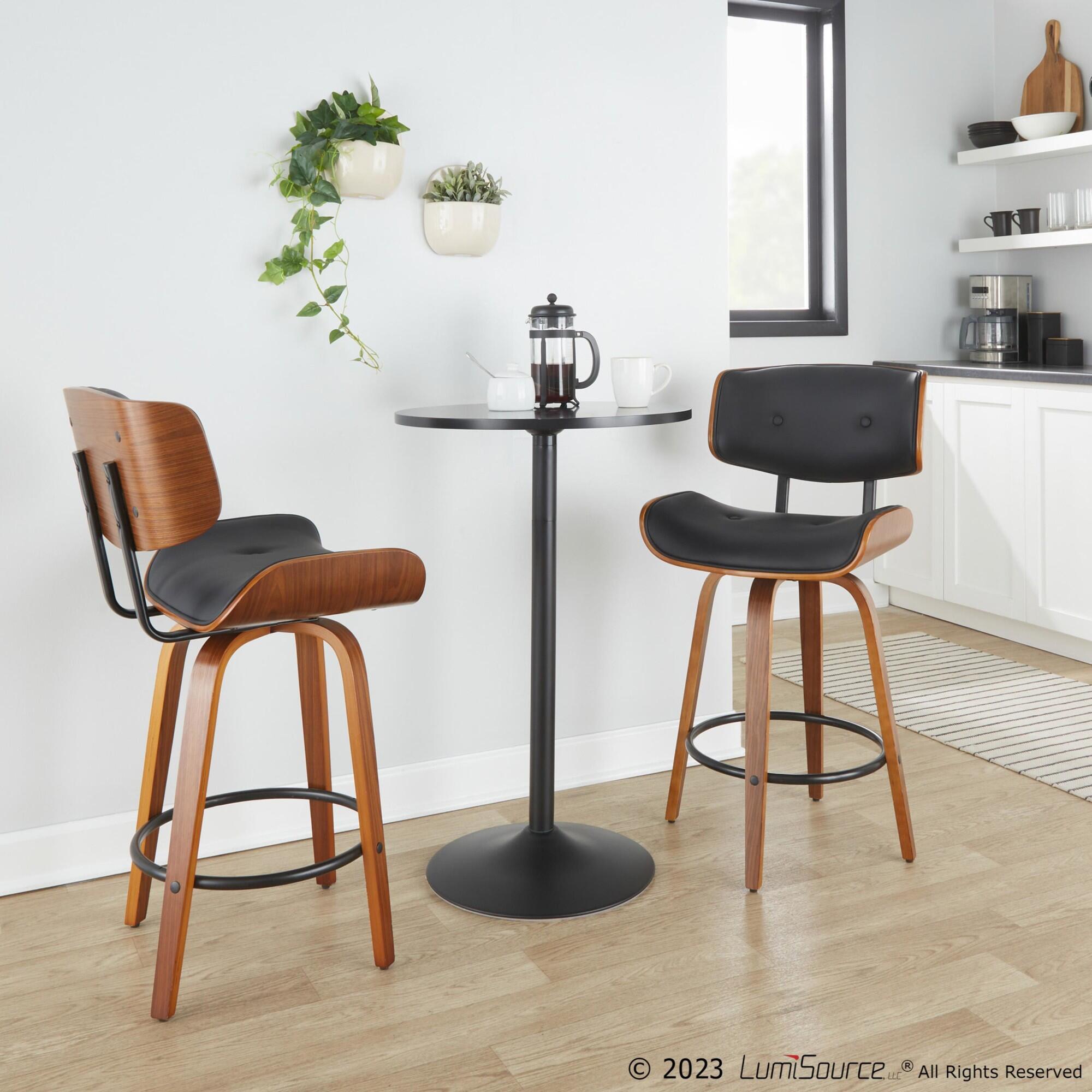 Click here for LumiSource Lombardi Counter Stool (Set of 2)  Blac... prices
