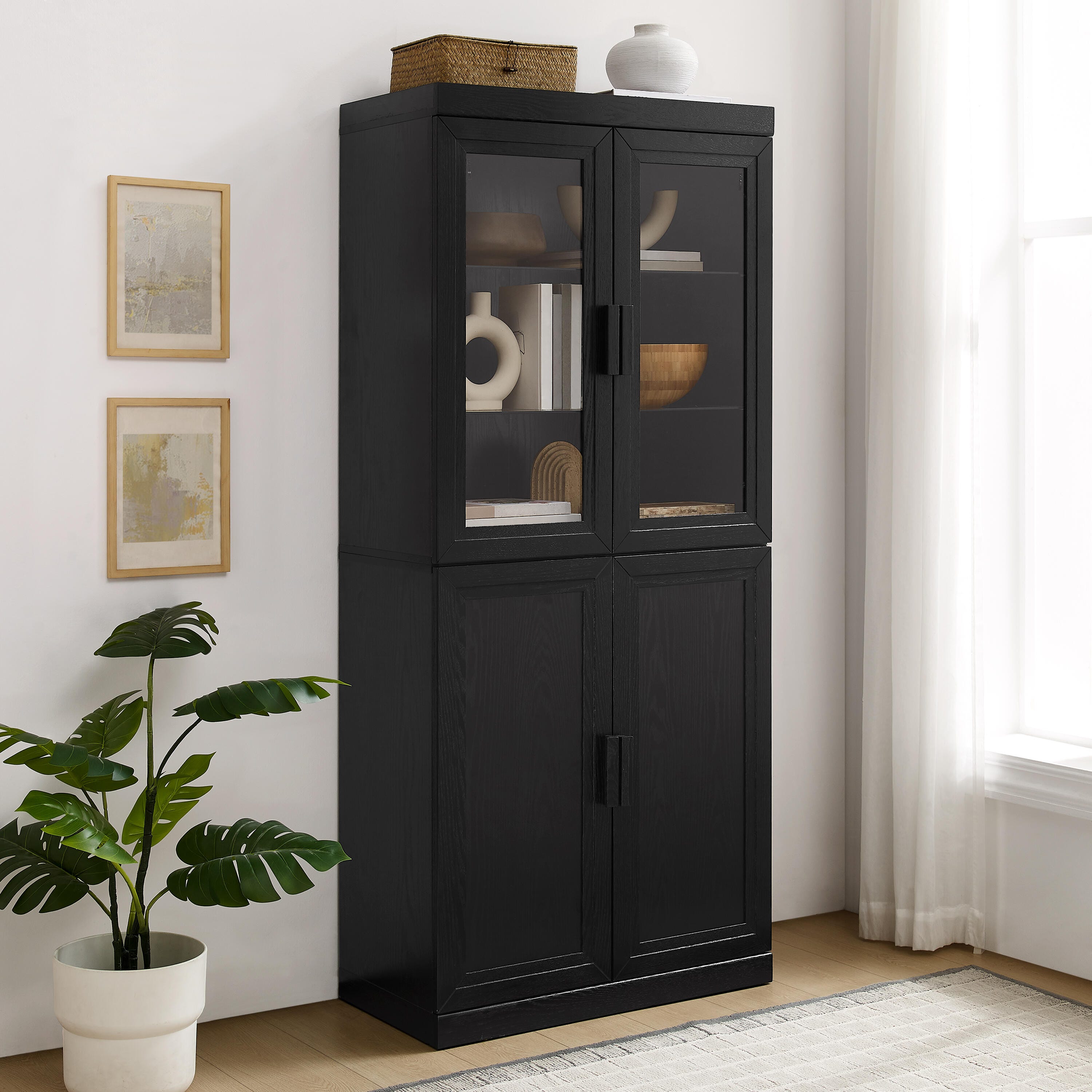 Click here for Crosley Furniture Essen Pantry Storage Cabinet  Bl... prices