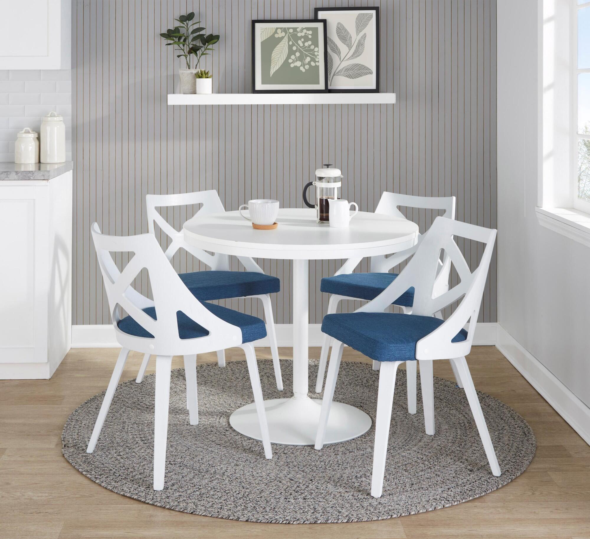 Click here for LumiSource Dakota Charlotte Dining Table and 4 Cha... prices