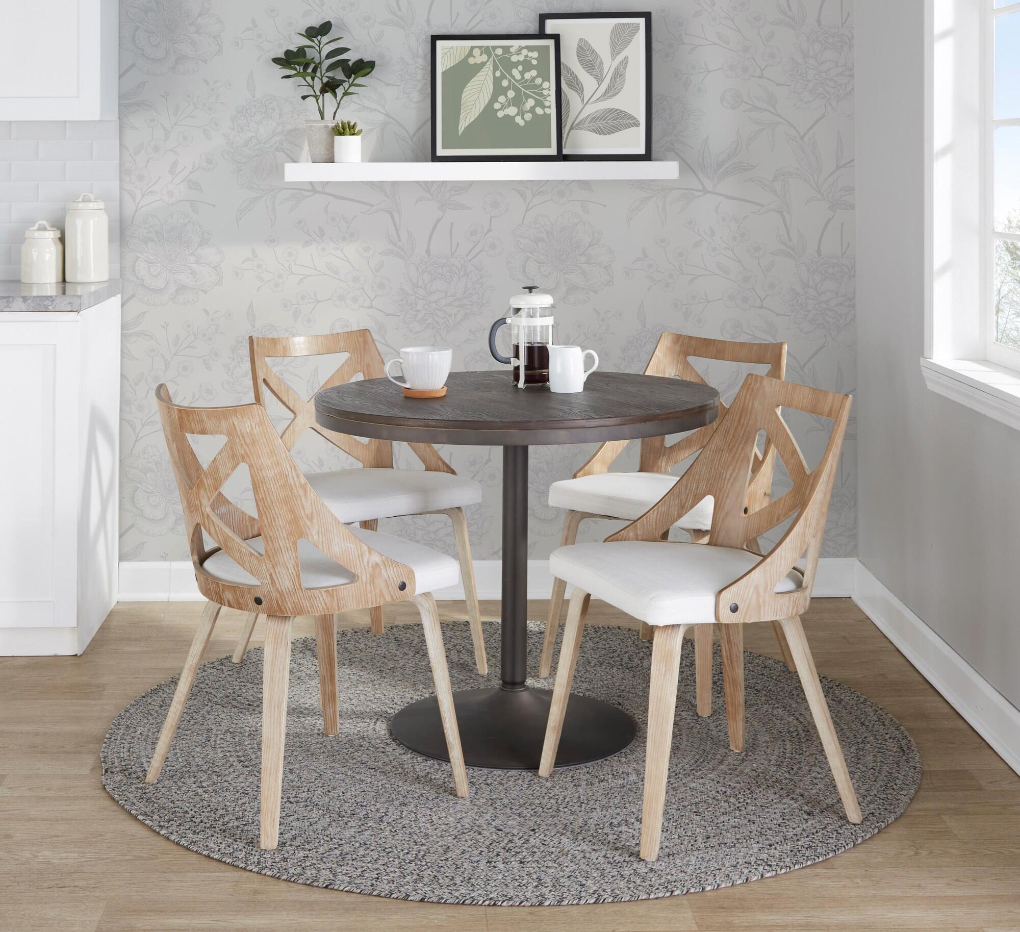 Click here for LumiSource Dakota Charlotte Dining Table and 4 Cha... prices