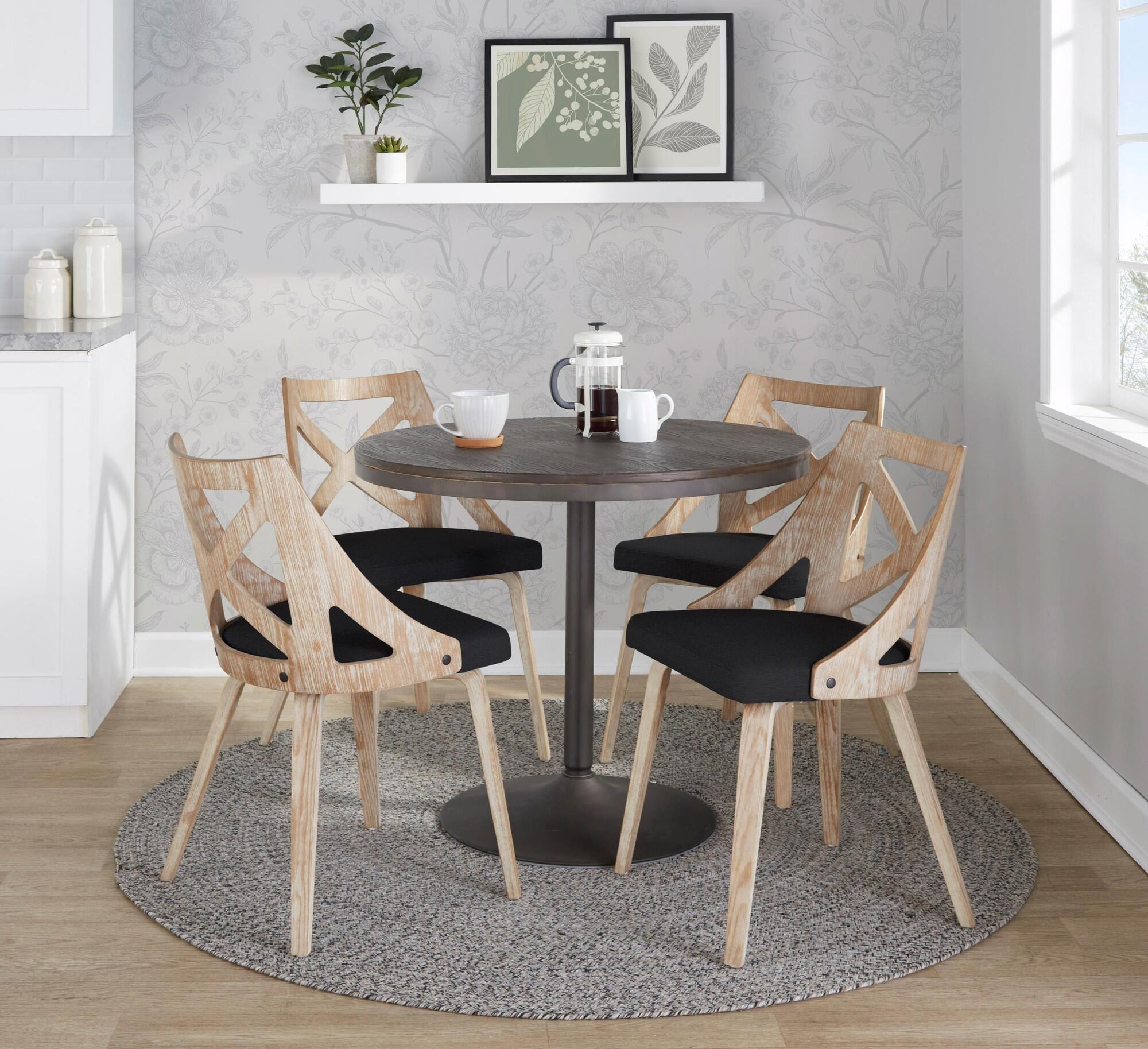 Click here for LumiSource Dakota Charlotte Dining Table and 4 Cha... prices