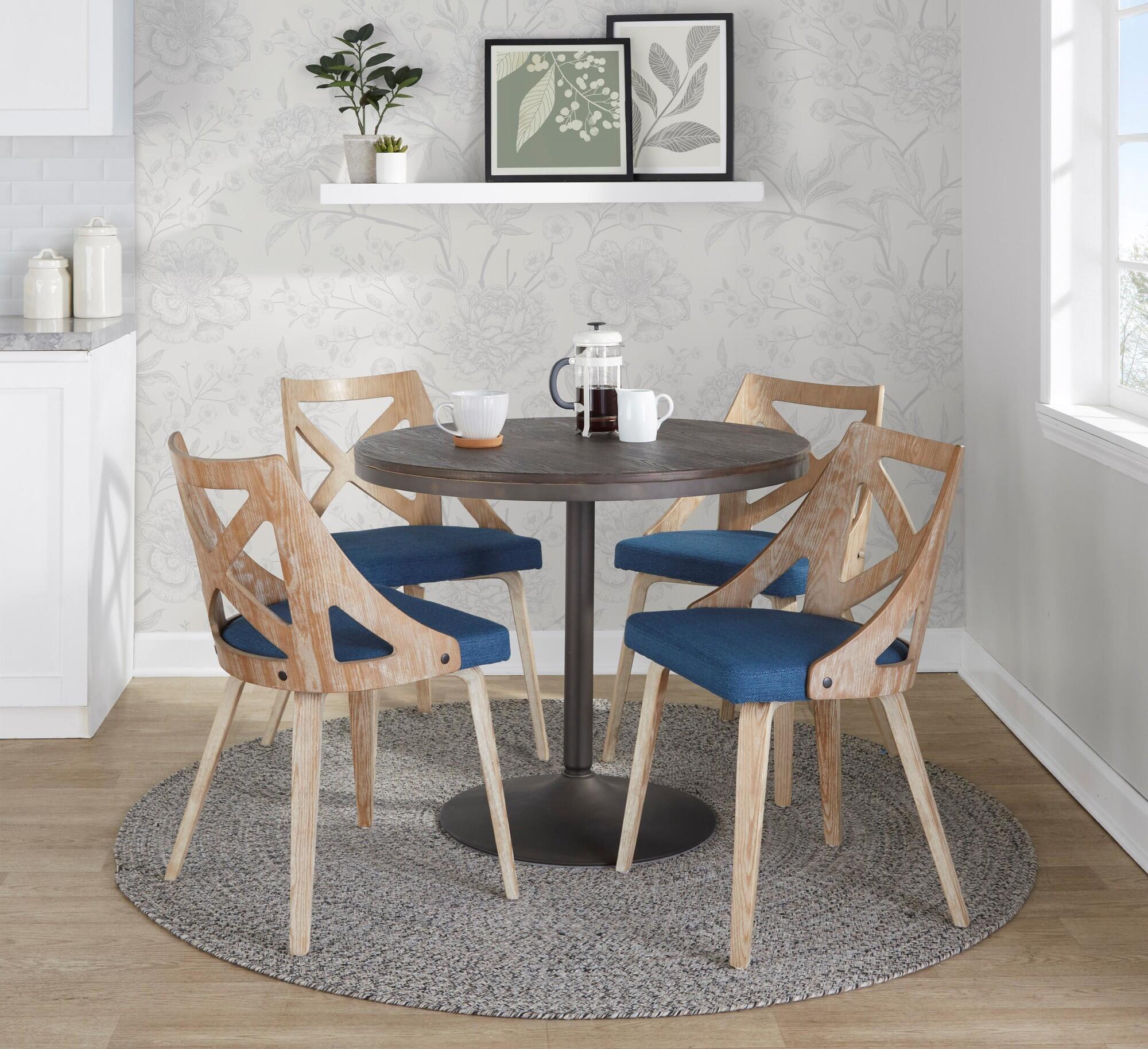 Click here for LumiSource Dakota Charlotte Dining Table and 4 Cha... prices