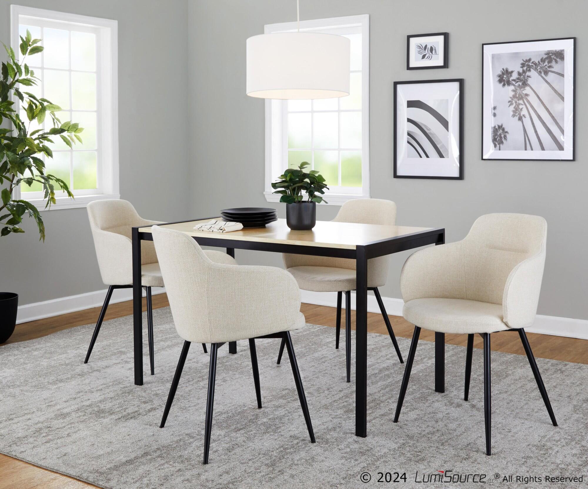 Click here for LumiSource Fuji Boyne Dining Table and 4 Chairs  C... prices