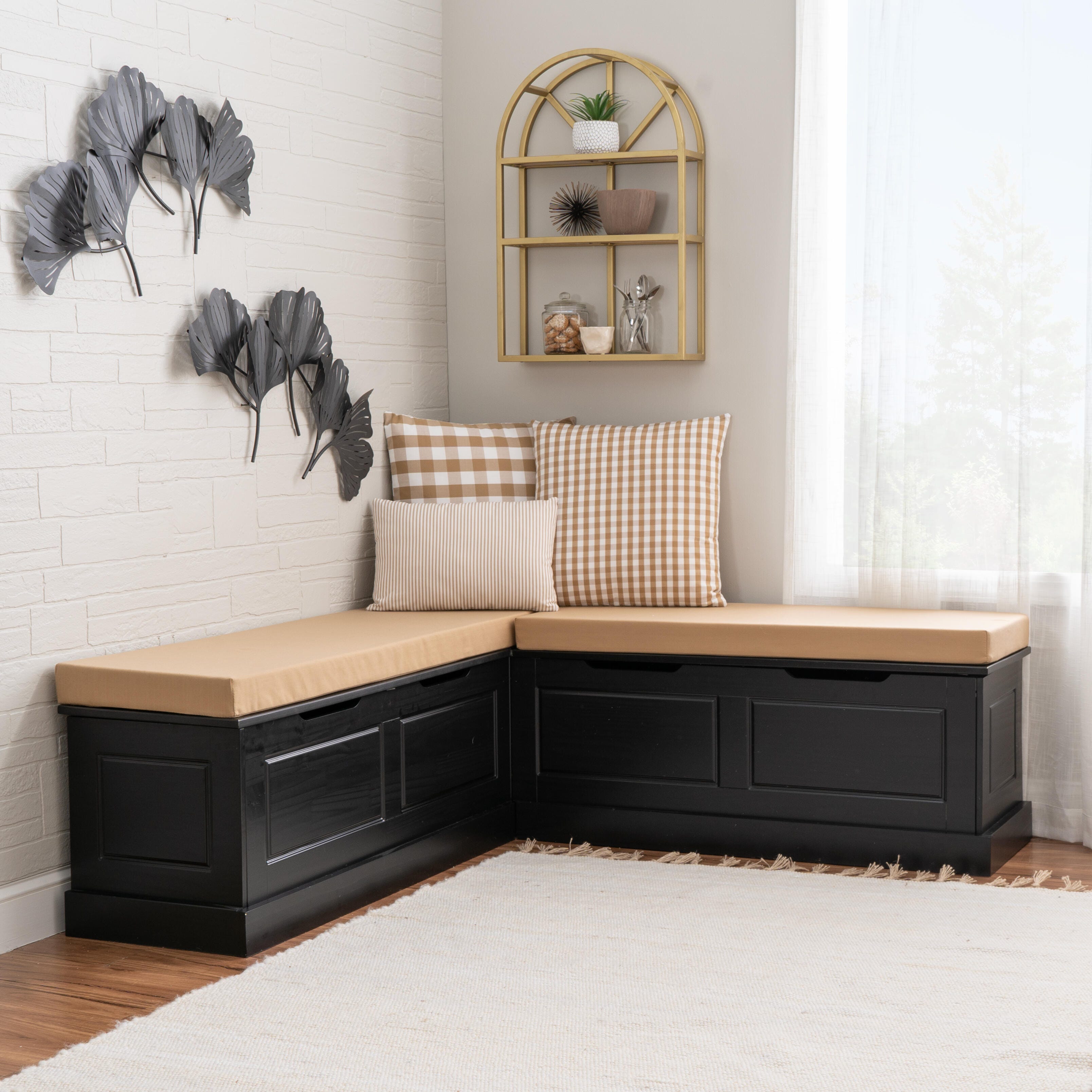 Click here for Linon Landin Breakfast Nook with Cushion Set  Beig... prices