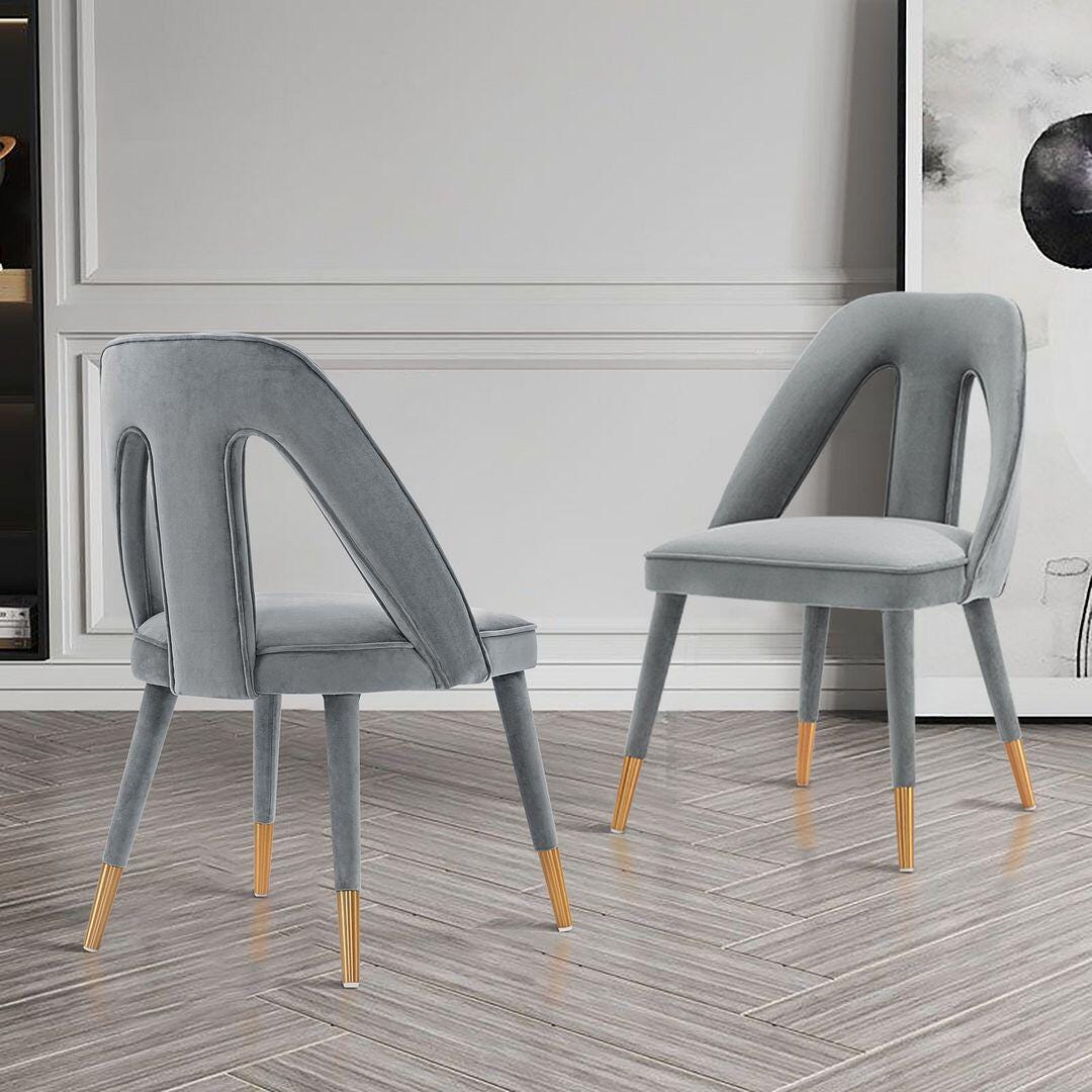 Click here for Manhattan Comfort Neda Dining Chair set of 2  Gray prices