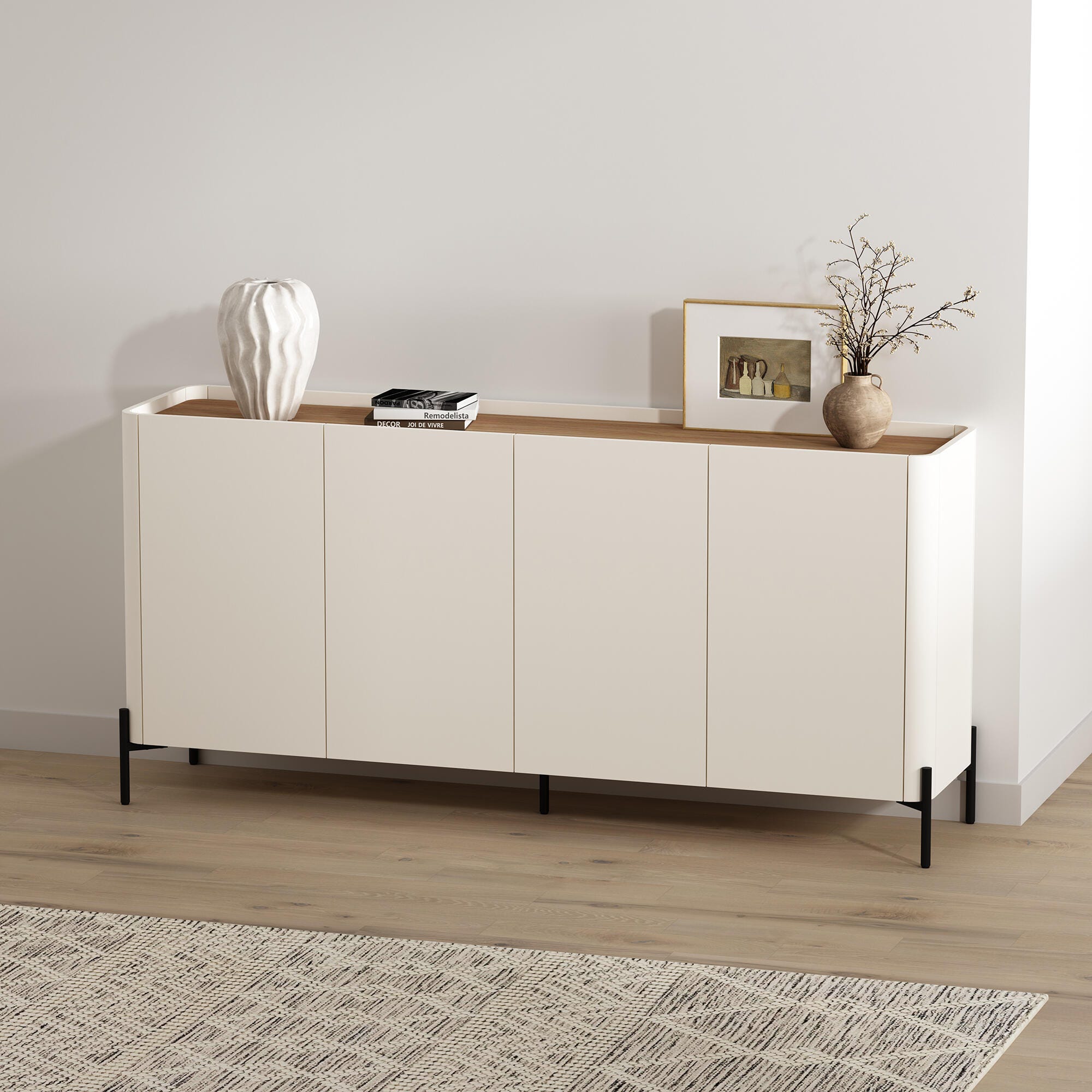 Click here for Manhattan Comfort Abbey Sideboard  Maple/Off White prices