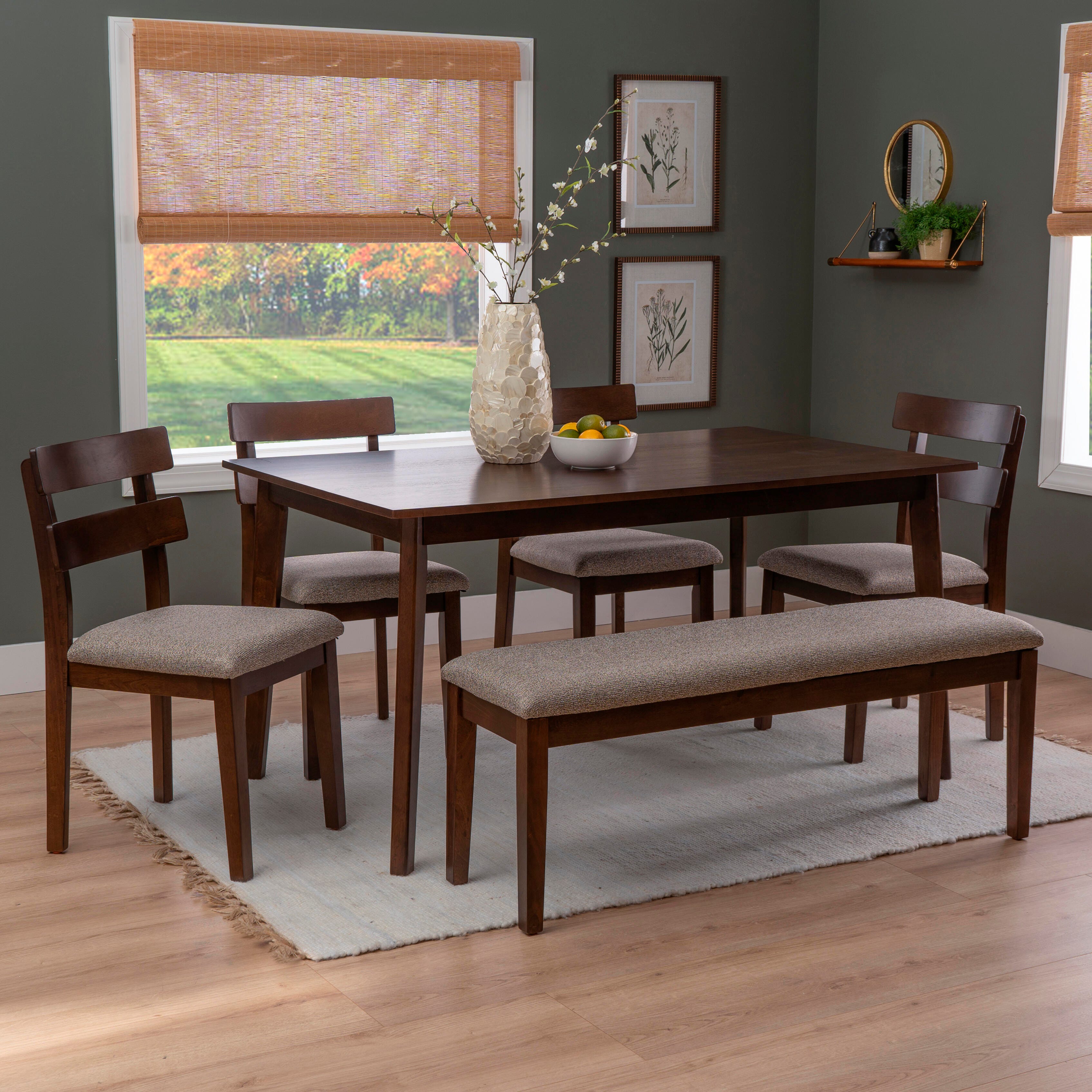 Click here for Linon Devin Dining Table with 4 Chairs and Bench... prices