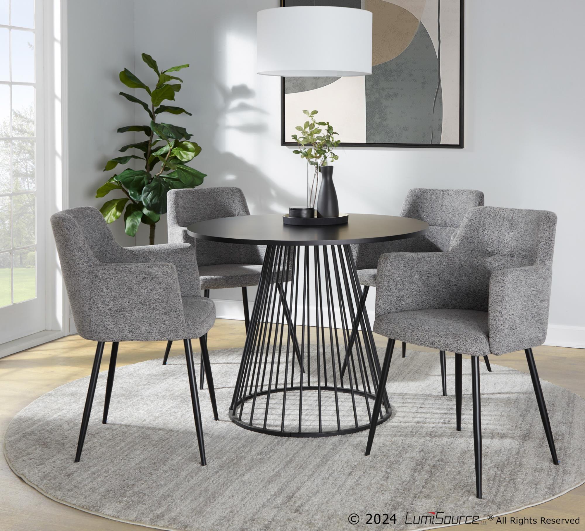 Click here for LumiSource Canary Dining Table  Black prices