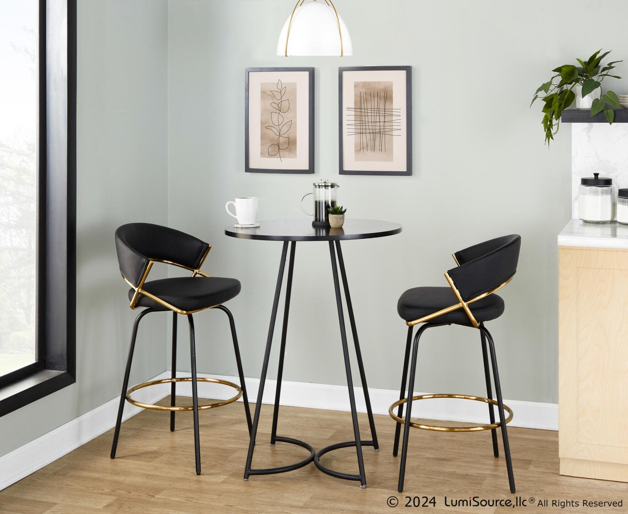 Click here for LumiSource Cece Counter Height Dining Table  Black prices