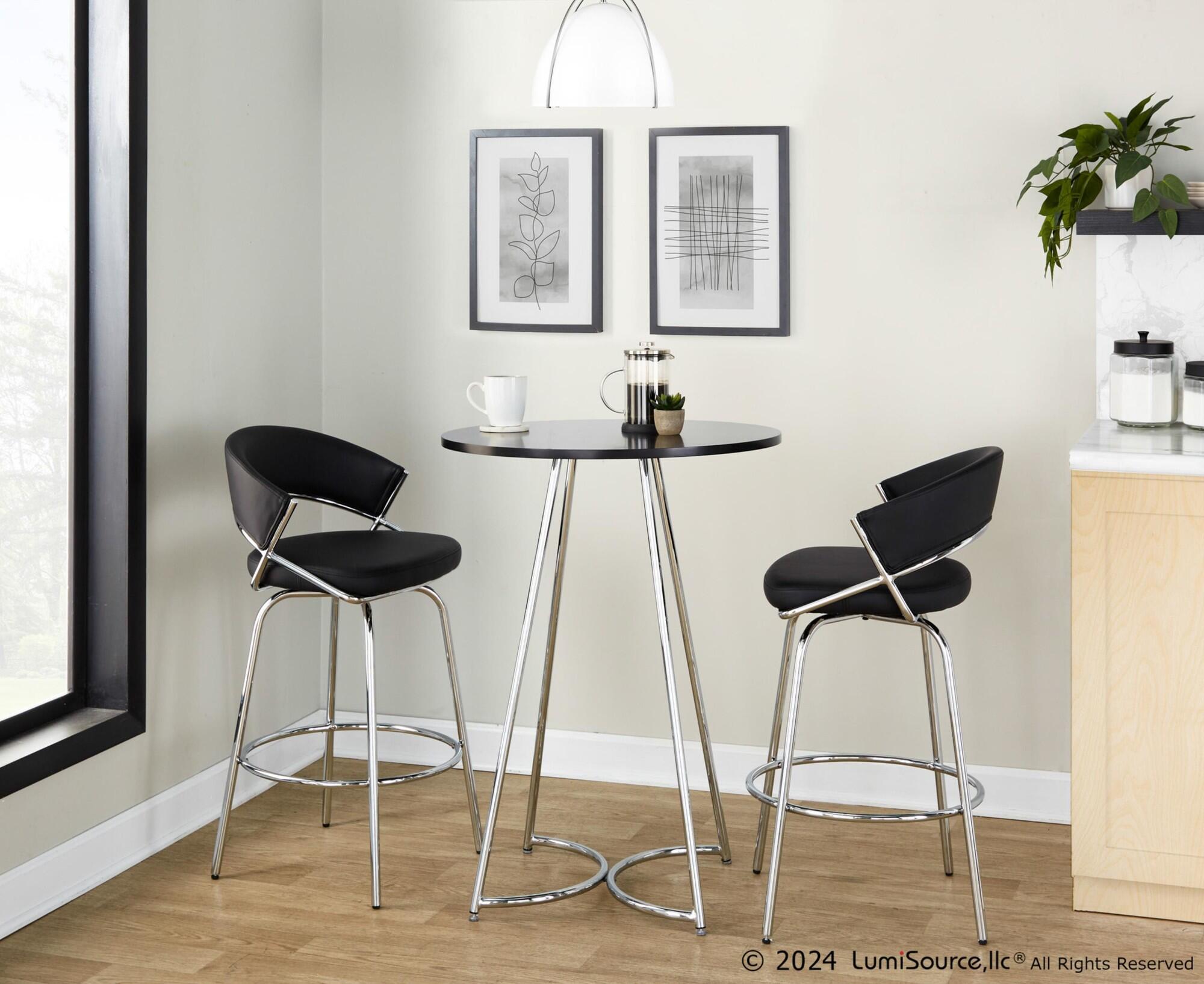 Click here for LumiSource Cece Counter Height Dining Table  Black... prices