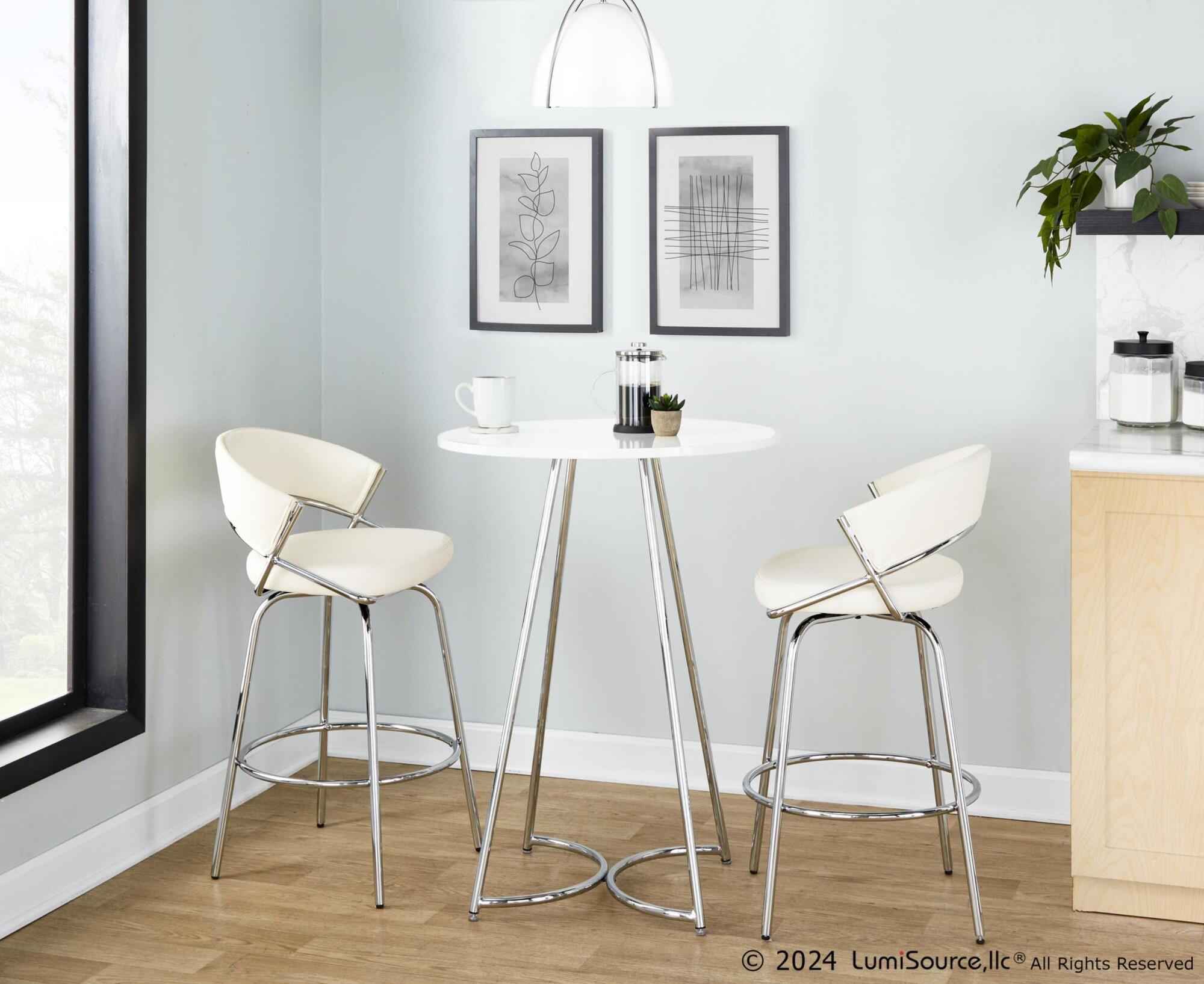 Click here for LumiSource Cece Counter Height Dining Table  White... prices