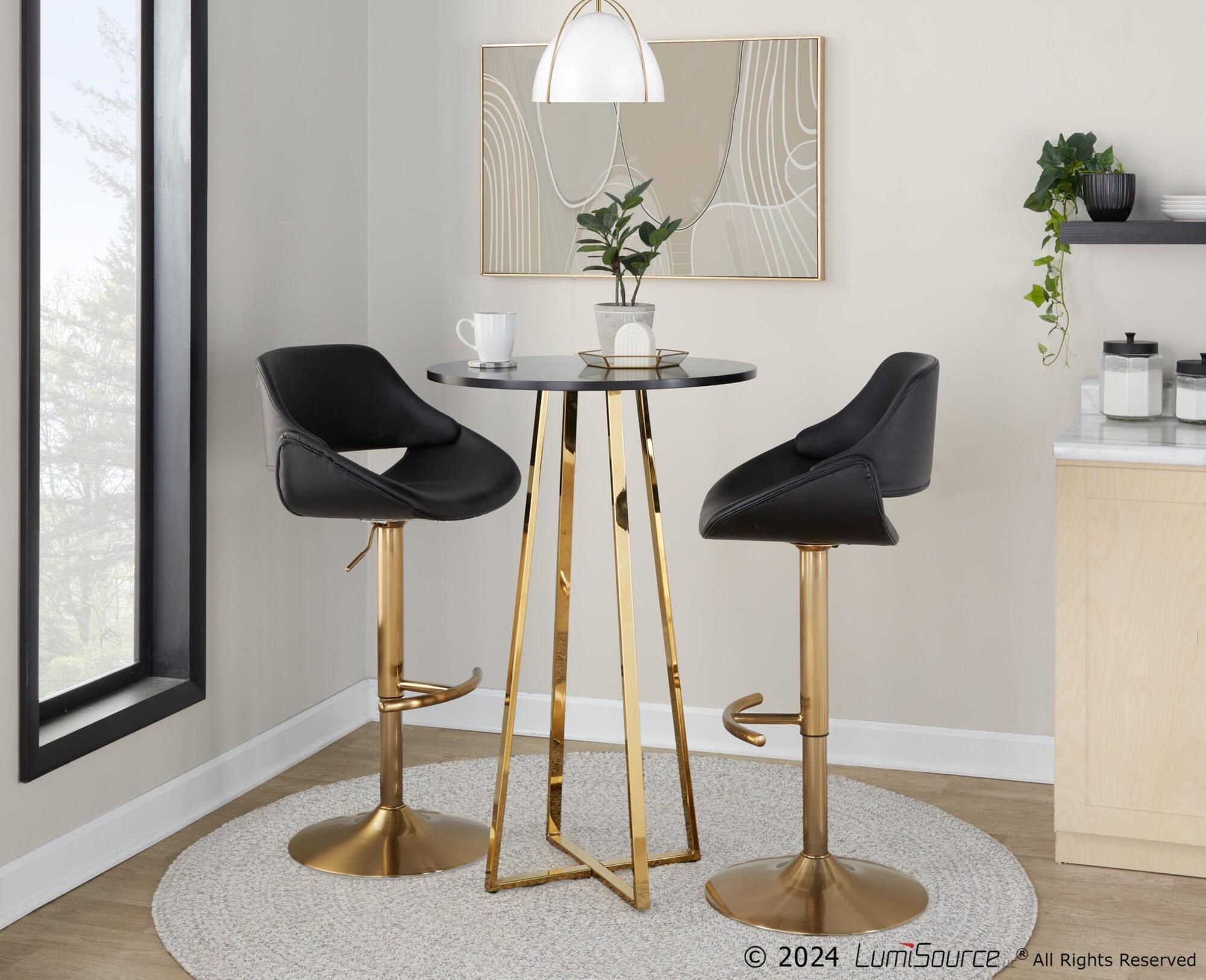 Click here for LumiSource Cosmo Counter Height Bar Table  Black/G... prices