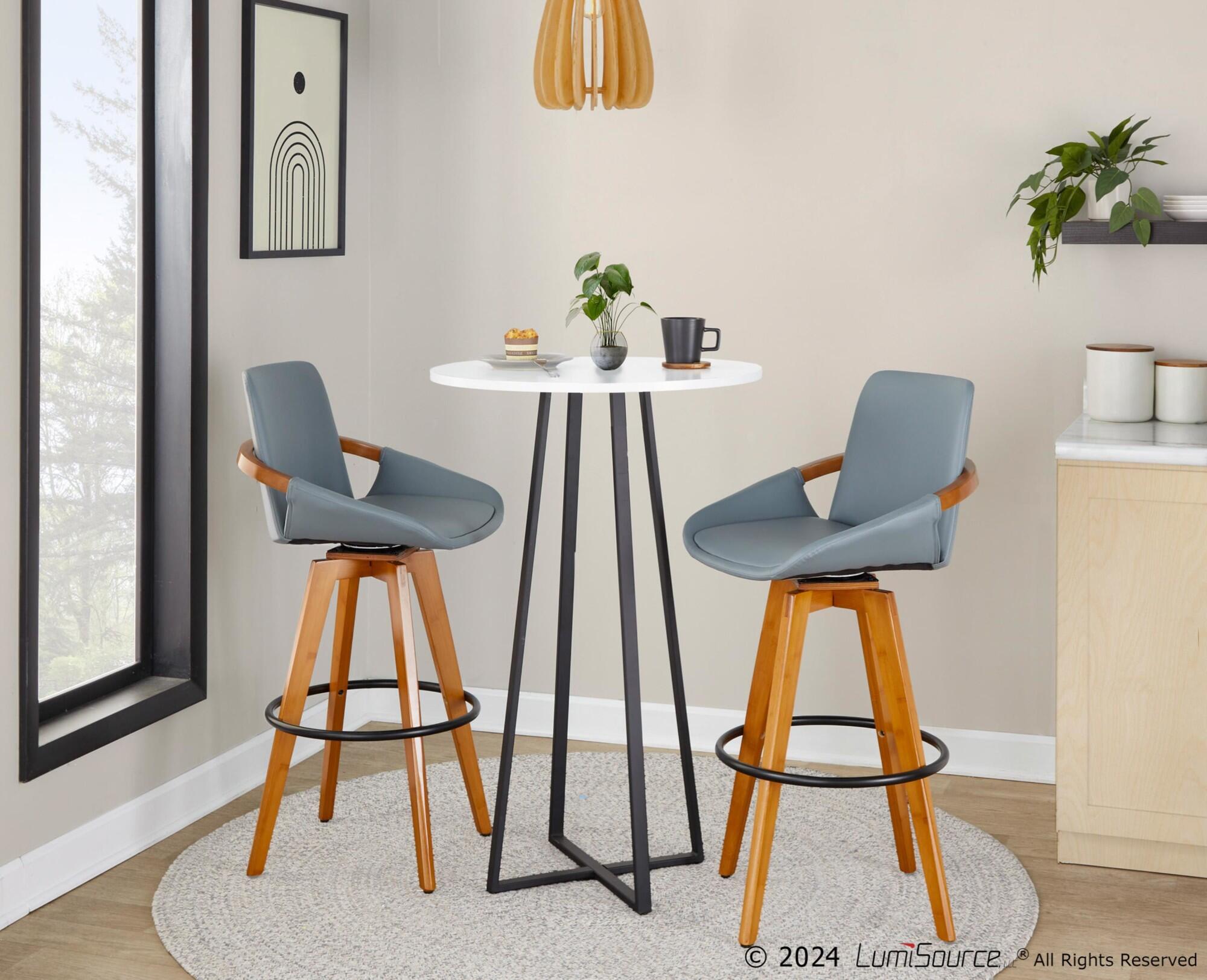 Click here for LumiSource Cosmo Counter Height Bar Table  Blue prices