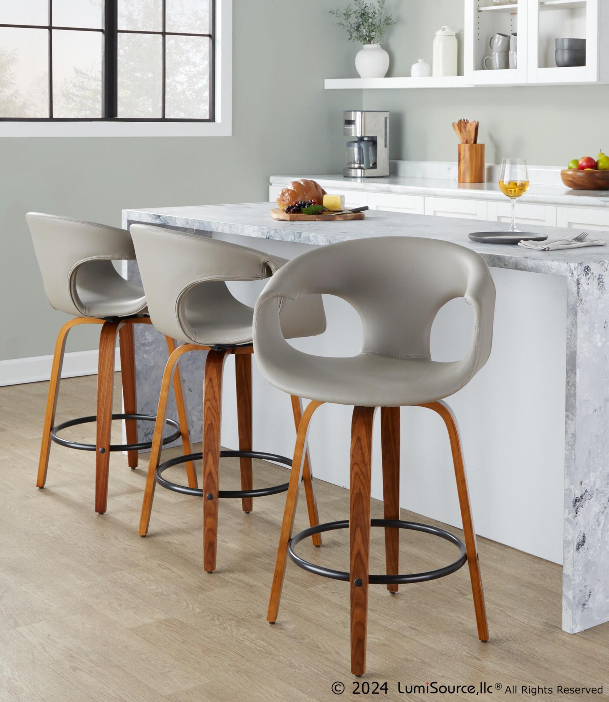 Click here for LumiSource Curvo Swivel Counter Stool (Set of 2)... prices