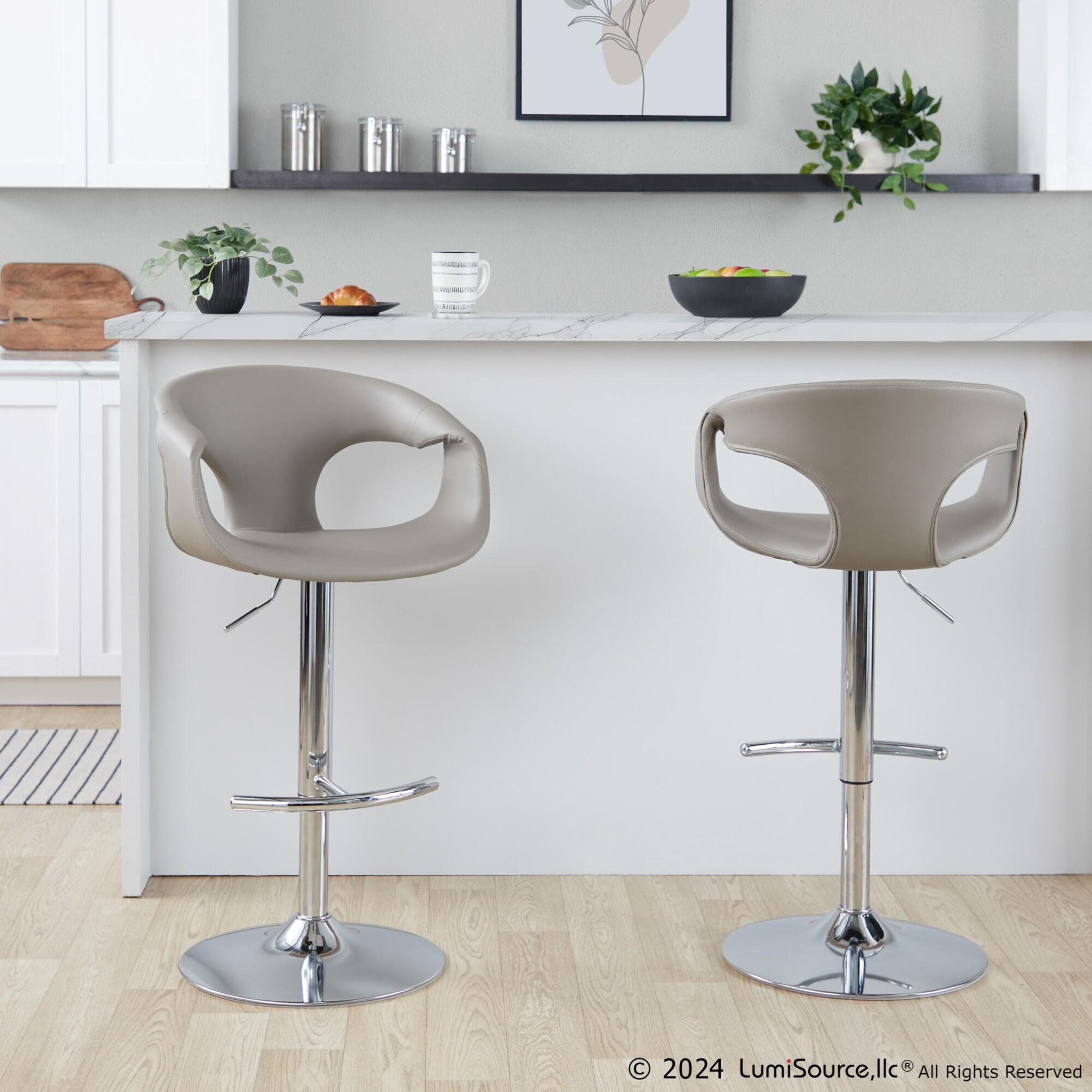 Click here for LumiSource Curvo Bar Height Swivel Bar Stool (Set... prices