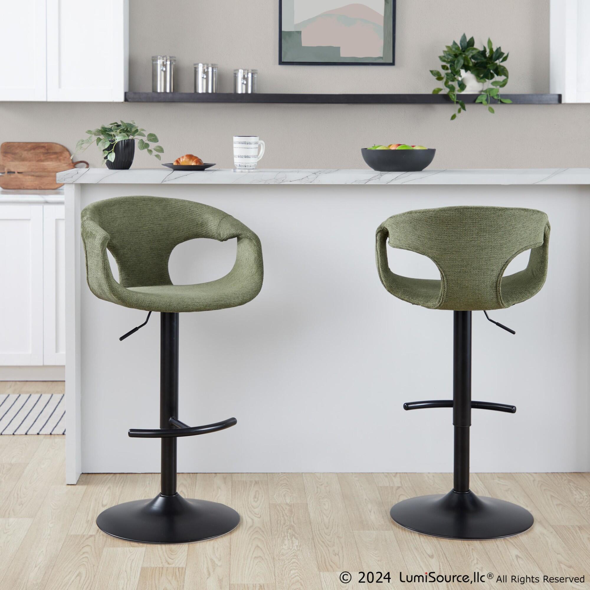 Click here for LumiSource Curvo Bar Height Swivel Bar Stool (Set... prices